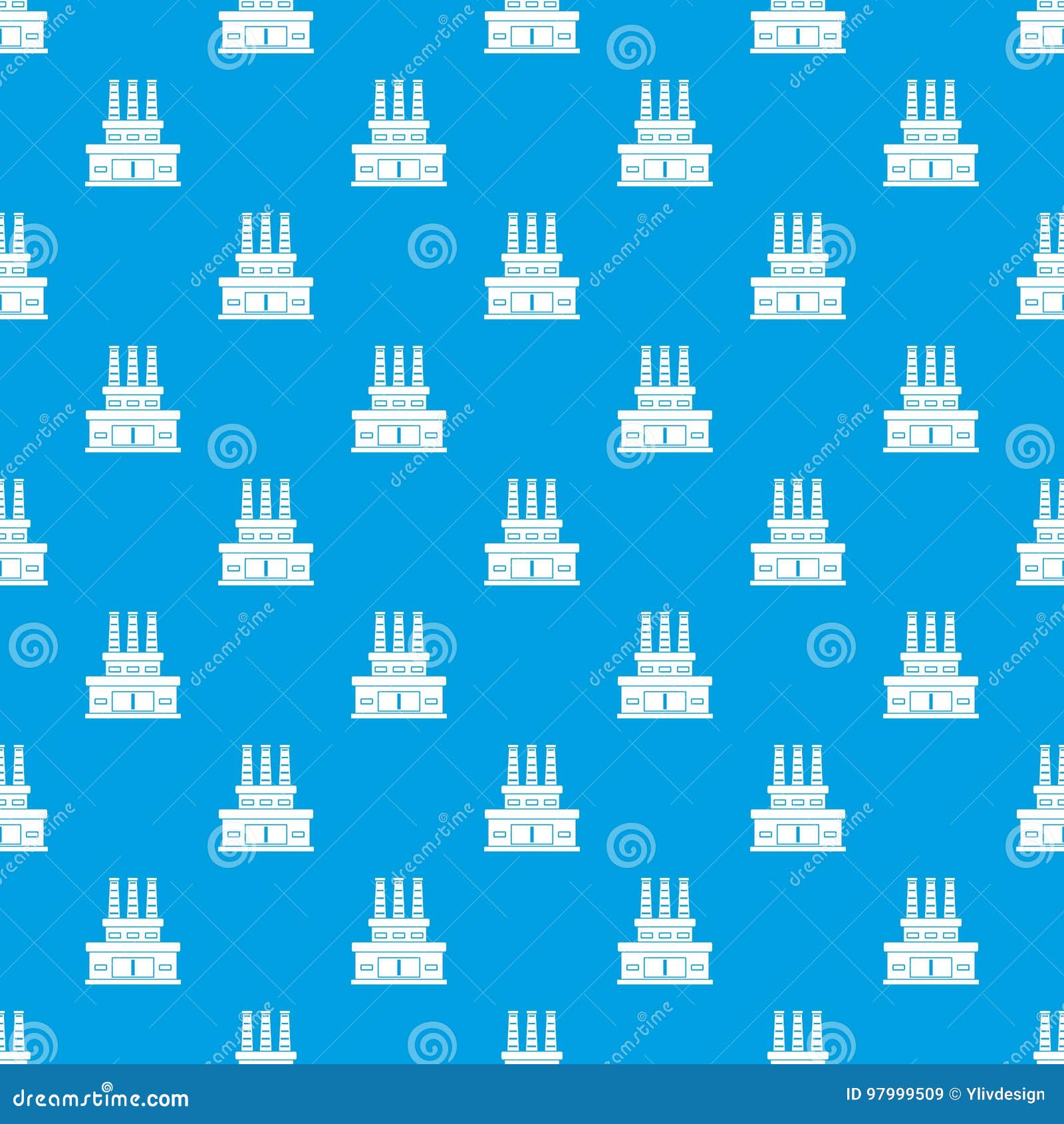 Large Oil Refinery Pattern Seamless Blue Stock Vector - Illustration of ...