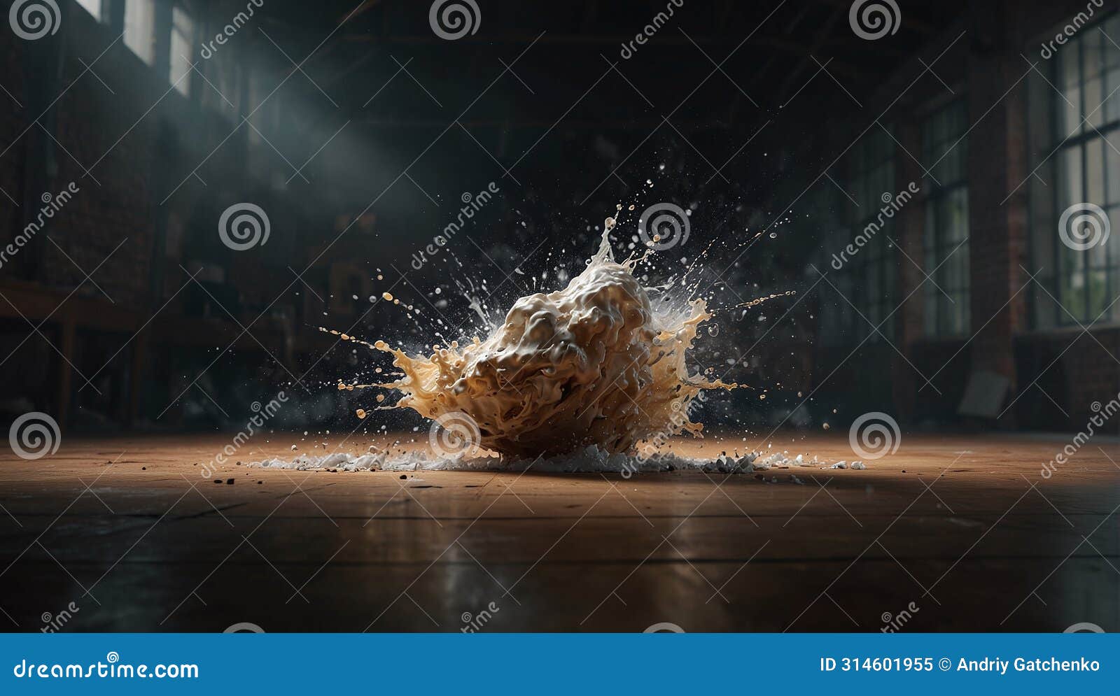 With Large Old Brick Shed, an Explosion of a White Substance on the ...