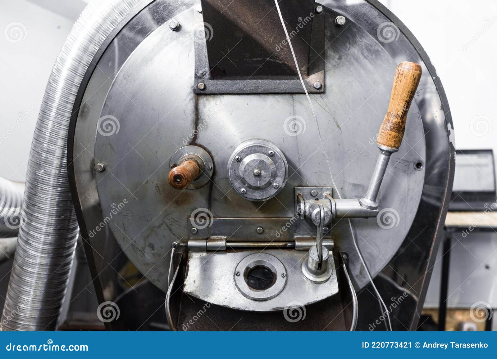 A Large Old Coffee Roaster. Professional Handmade Stock Image - Image ...