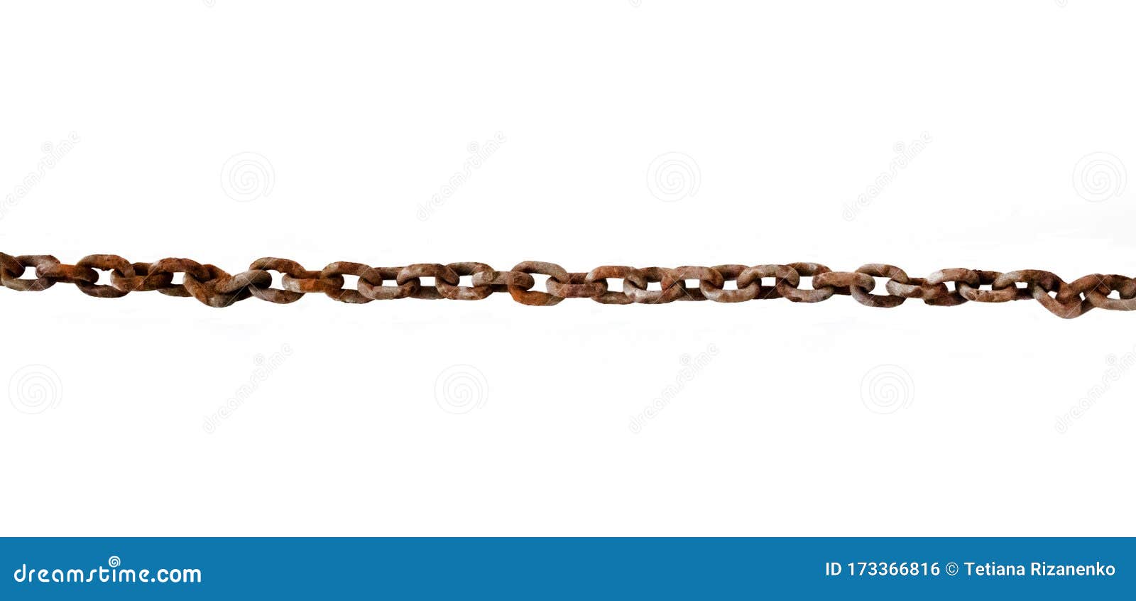 Large Old Rusty Chain on White Background, Copy Space Stock Photo ...