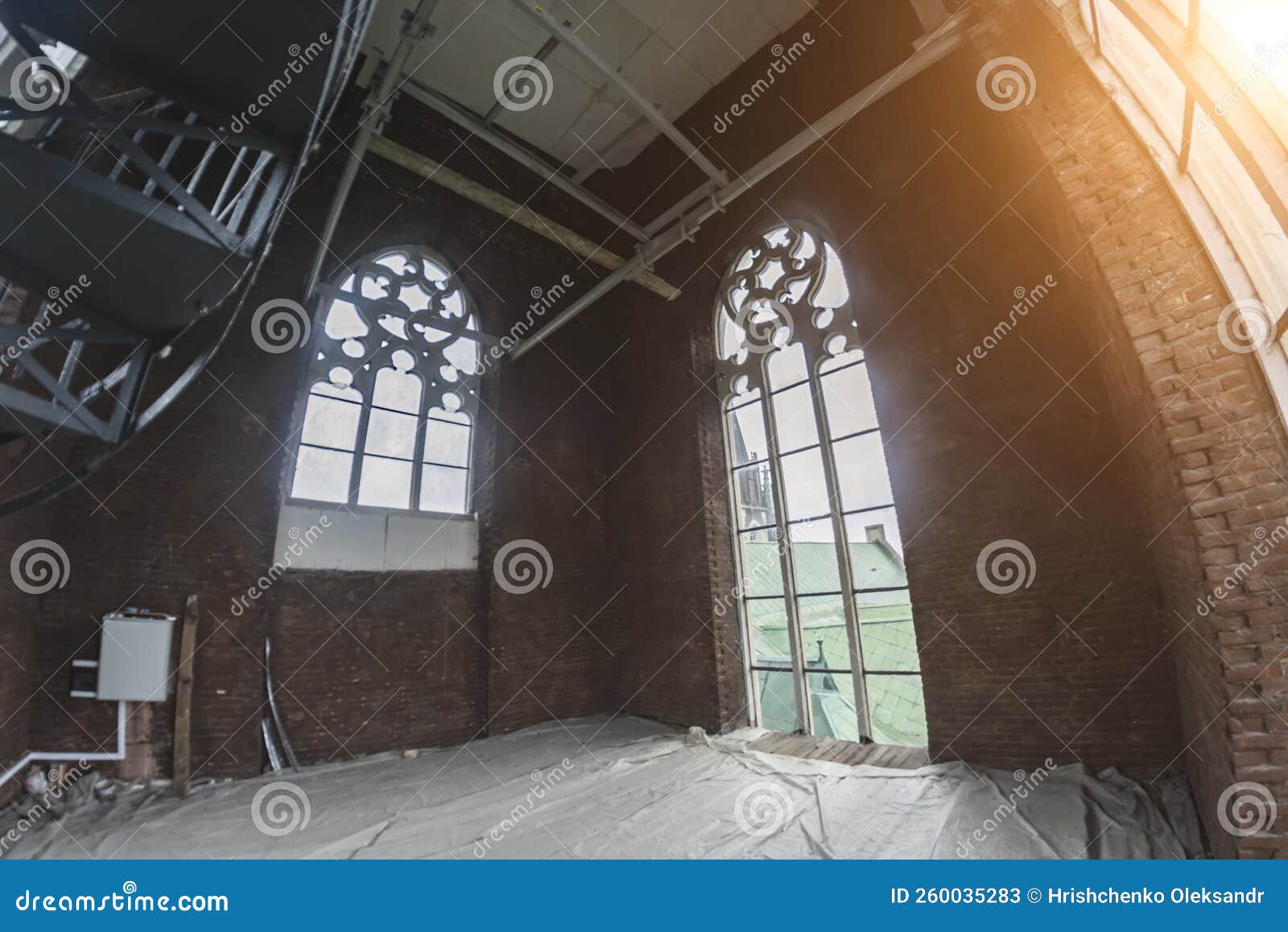 Large old vintage window stock image. Image of backlit - 260035283