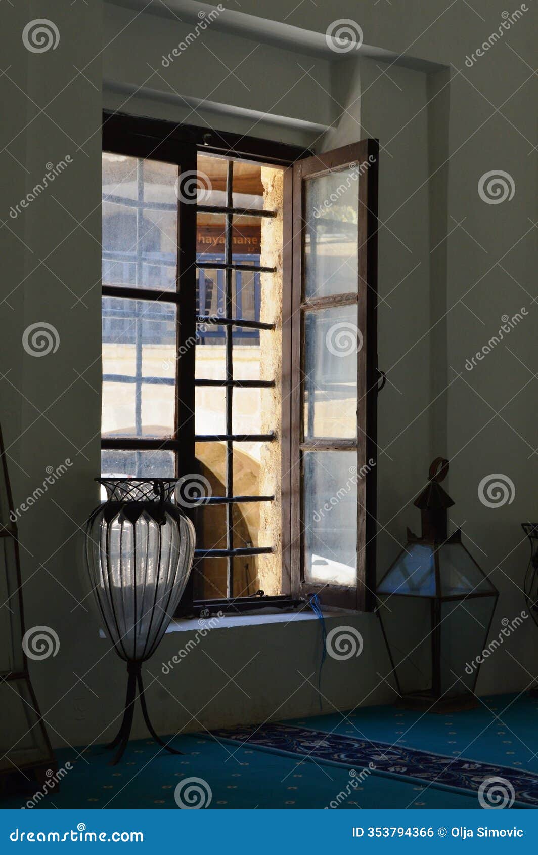 Large Old Window on the Mosque Stock Photo - Image of light, window ...