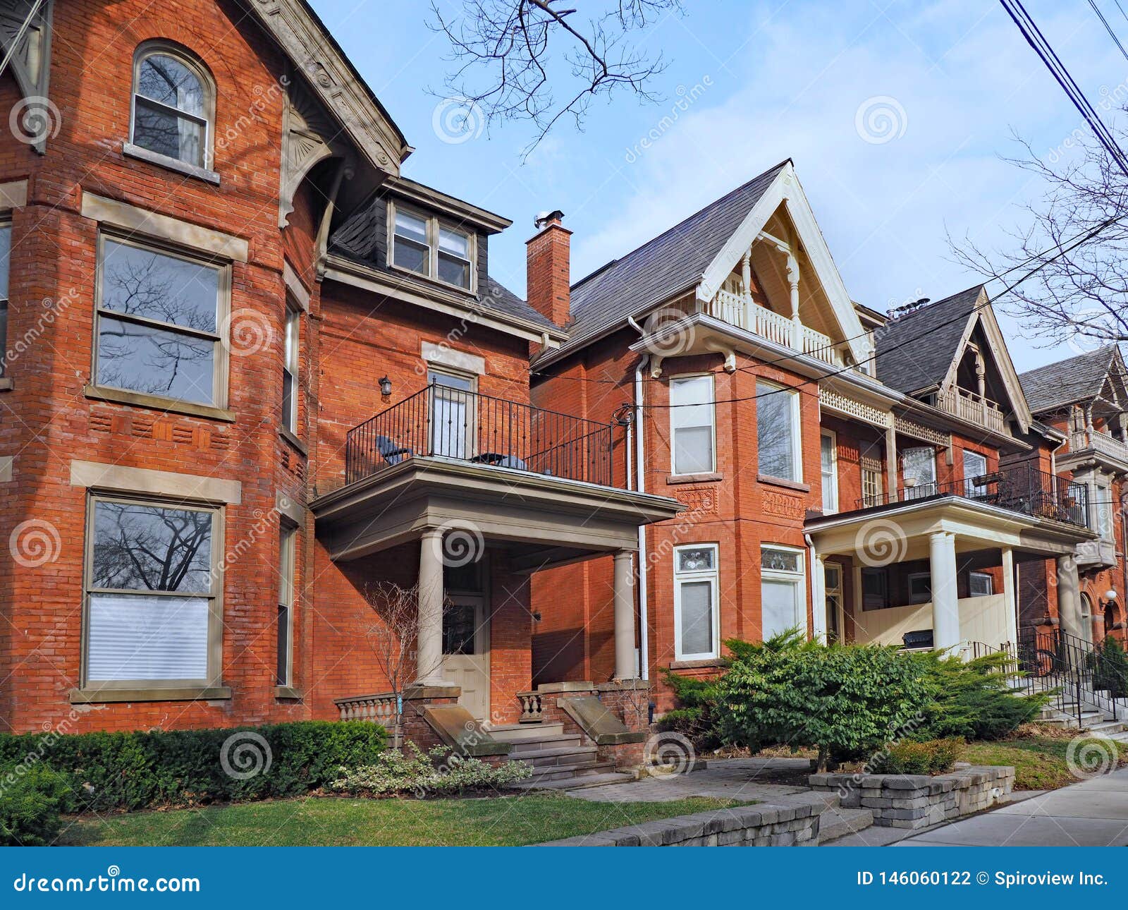 Large Older Detached Houses Stock Photo - Image of window, steps: 146060122