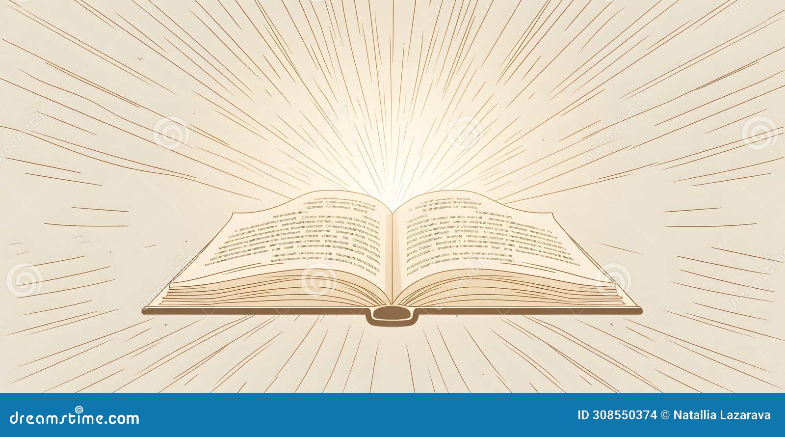 A Large Open Book with Gentle Light Rays in Pastel Colors, in the Style ...