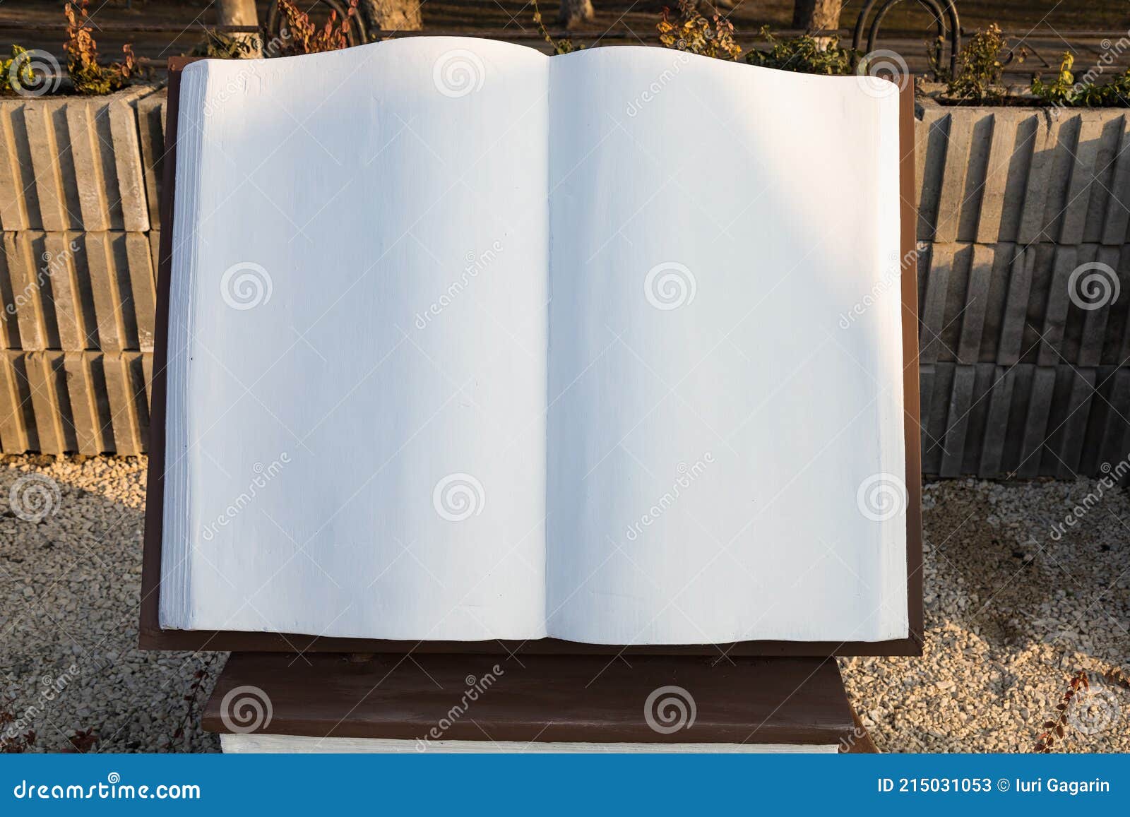Large Open Book with White Pages without Text. Knowledge and Education ...
