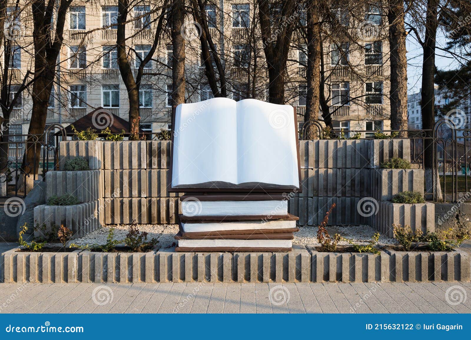 Large Open Book with White Pages without Text. Knowledge and Education ...