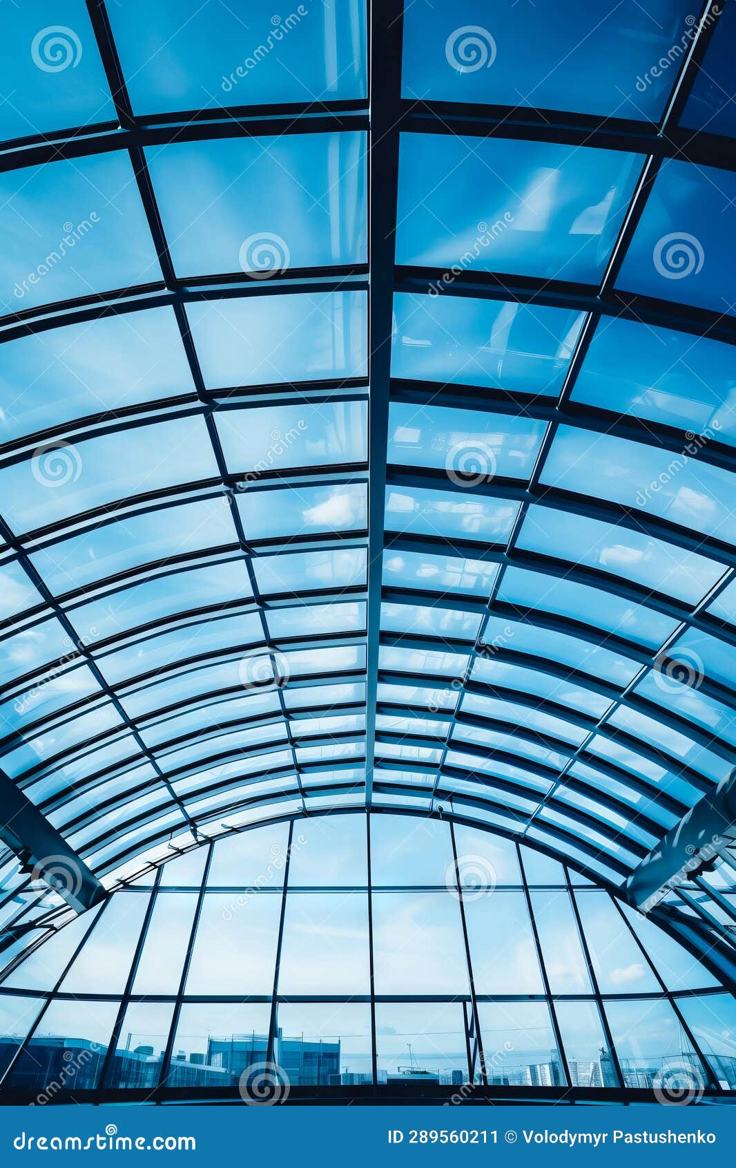 Large Open Building with Sky View from Inside it. Generative AI Stock ...