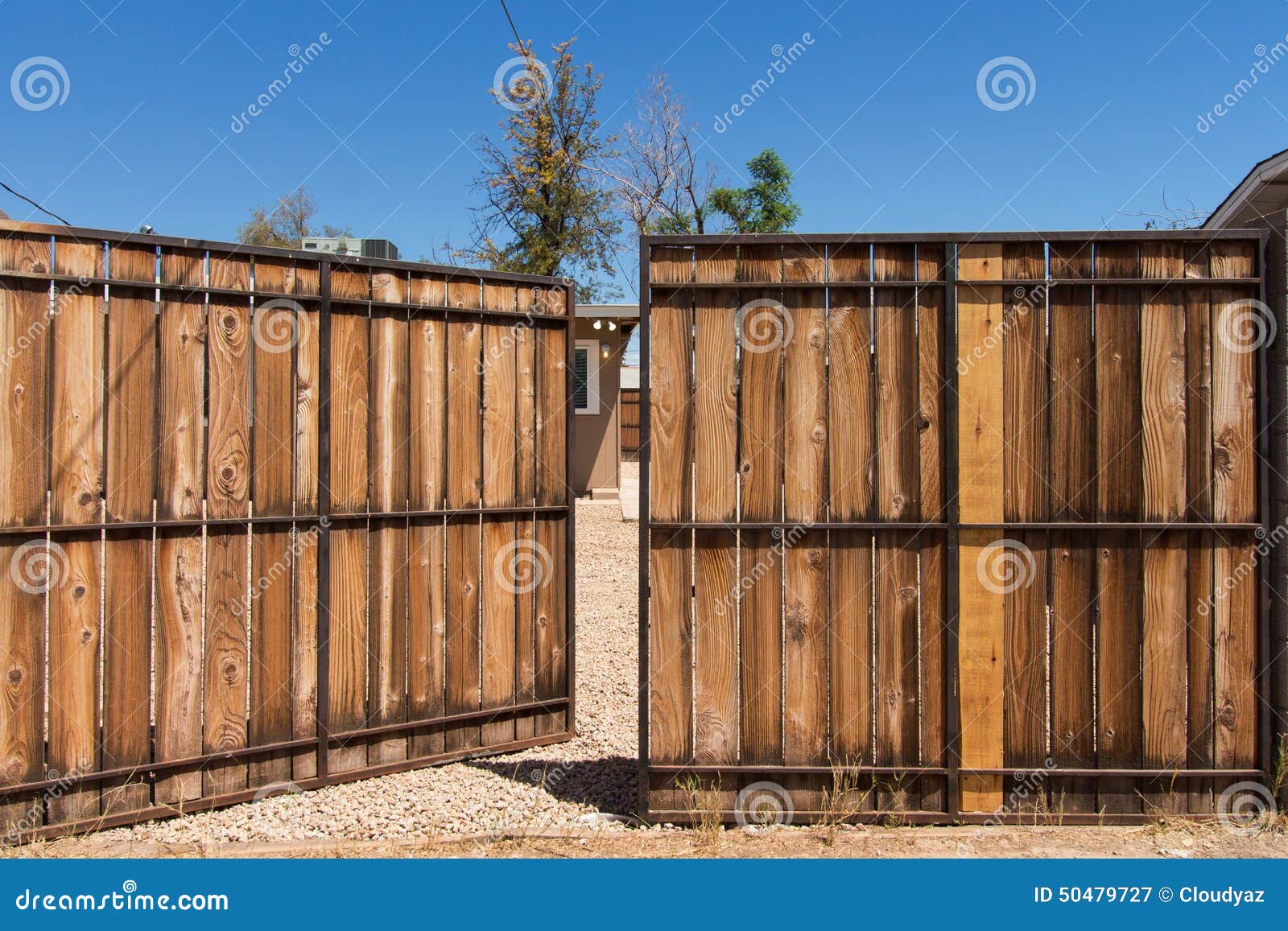 Large Open Gate stock image. Image of exterior, stones - 50479727