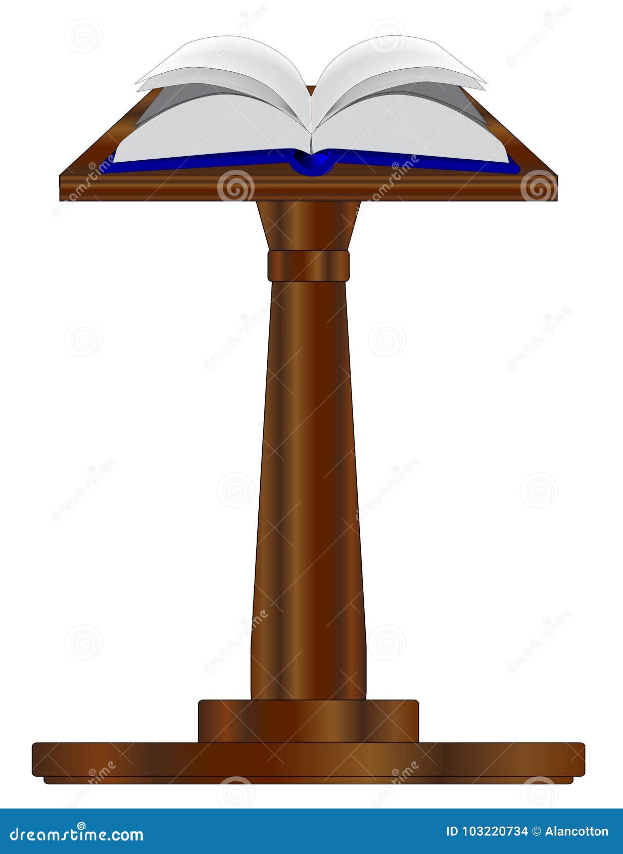 Open Book on Podium stock vector. Illustration of vector - 103220734