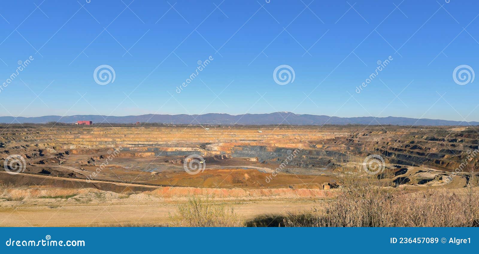 Large Open-cast Mine of Iron Ore Stock Image - Image of steel ...