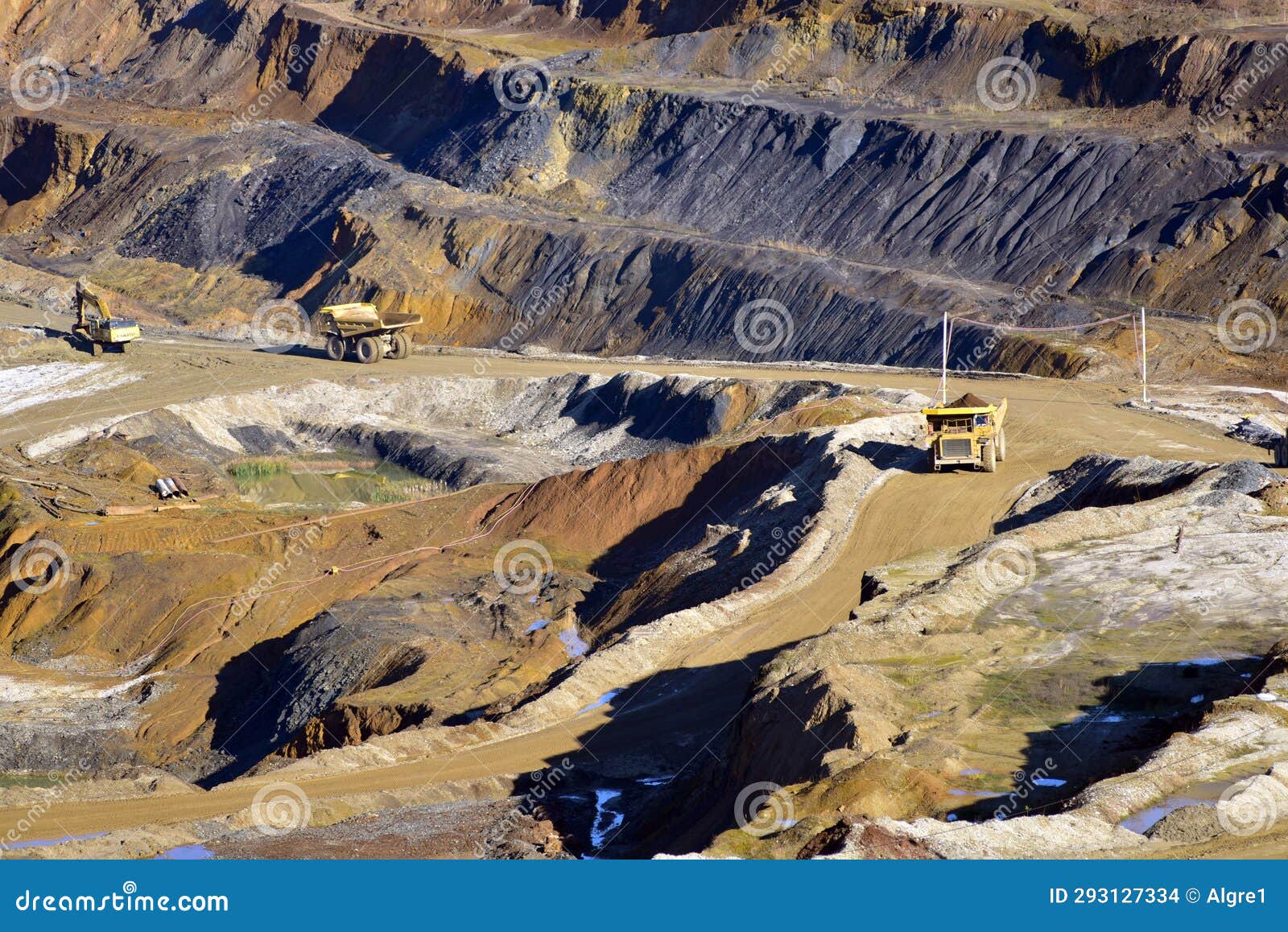 Large Open Pit Mine for Excavation and Exploitation Stock Photo - Image ...