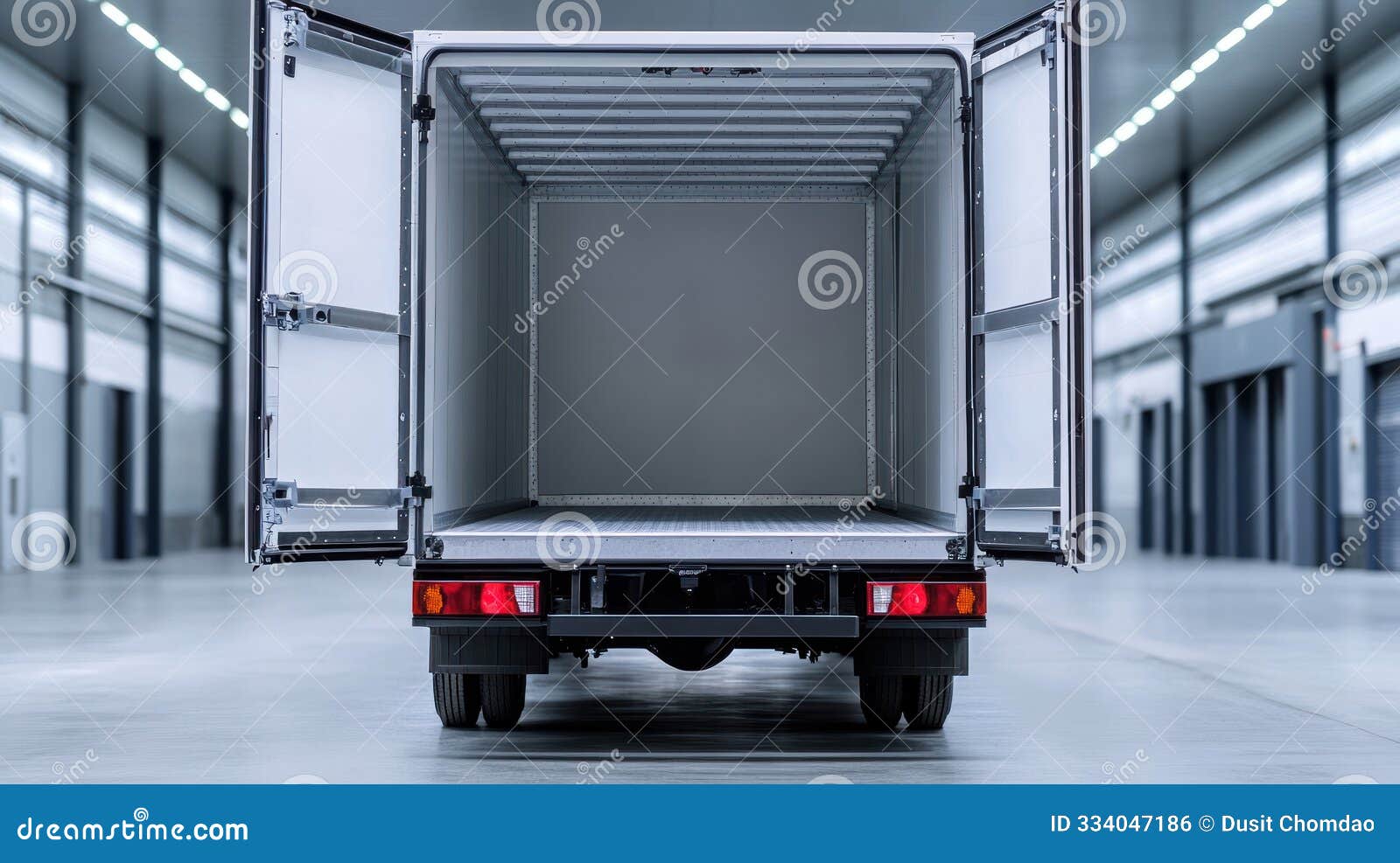 A Large Open Truck with a White Door Stock Photo - Image of ...
