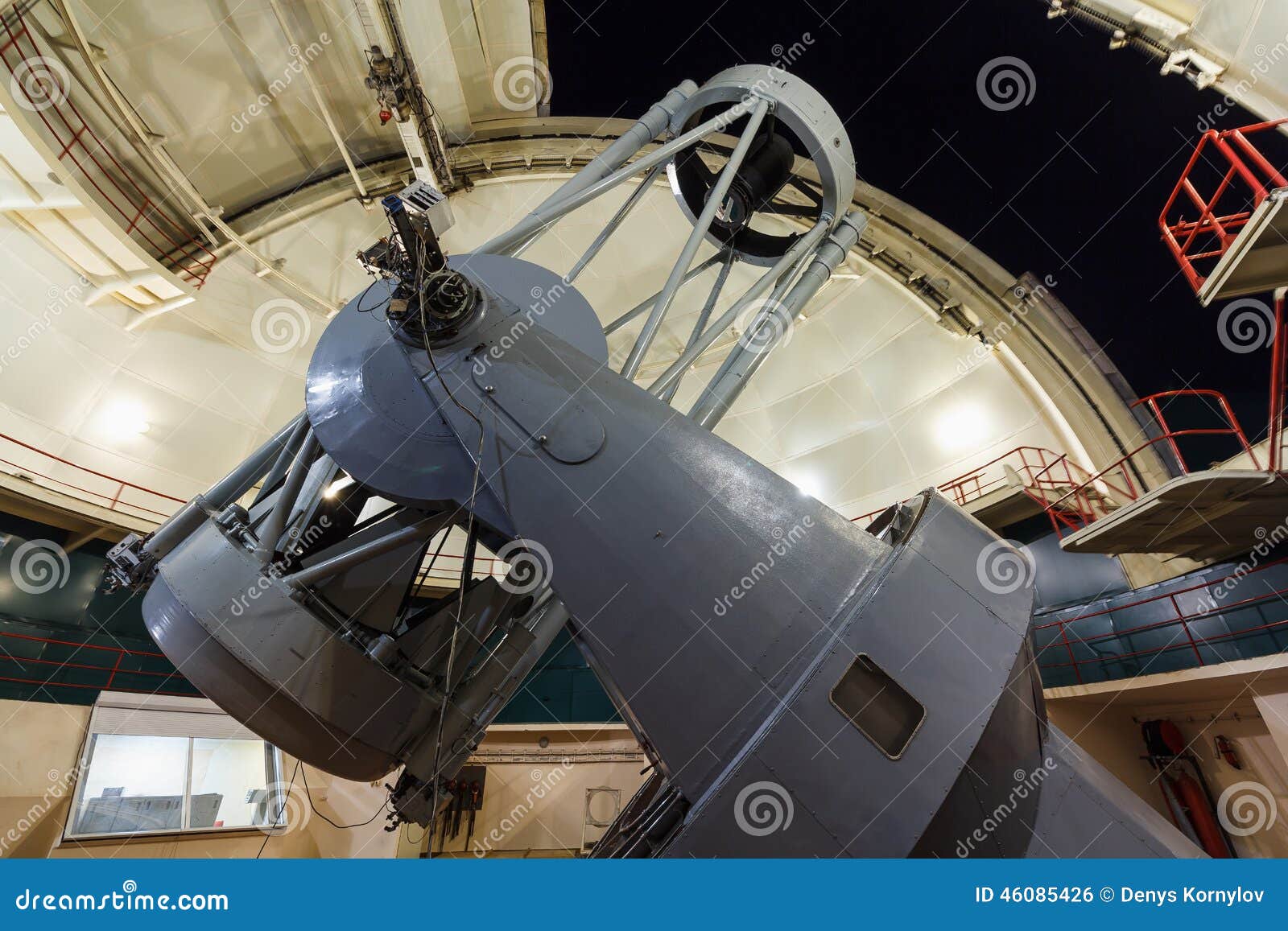 Large optical telescope stock photo. Image of research - 46085426
