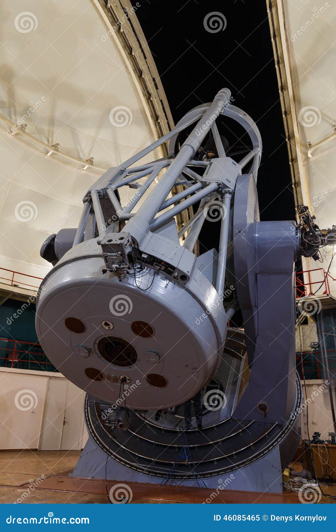 Reflector With Optical Tube Of Newtonian System On Azimuth Mount Stock ...
