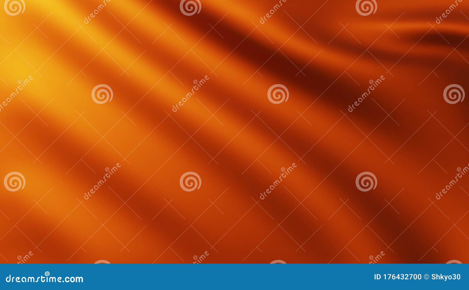 Large Orange Flag Fullscreen Background in the Wind Stock Illustration ...