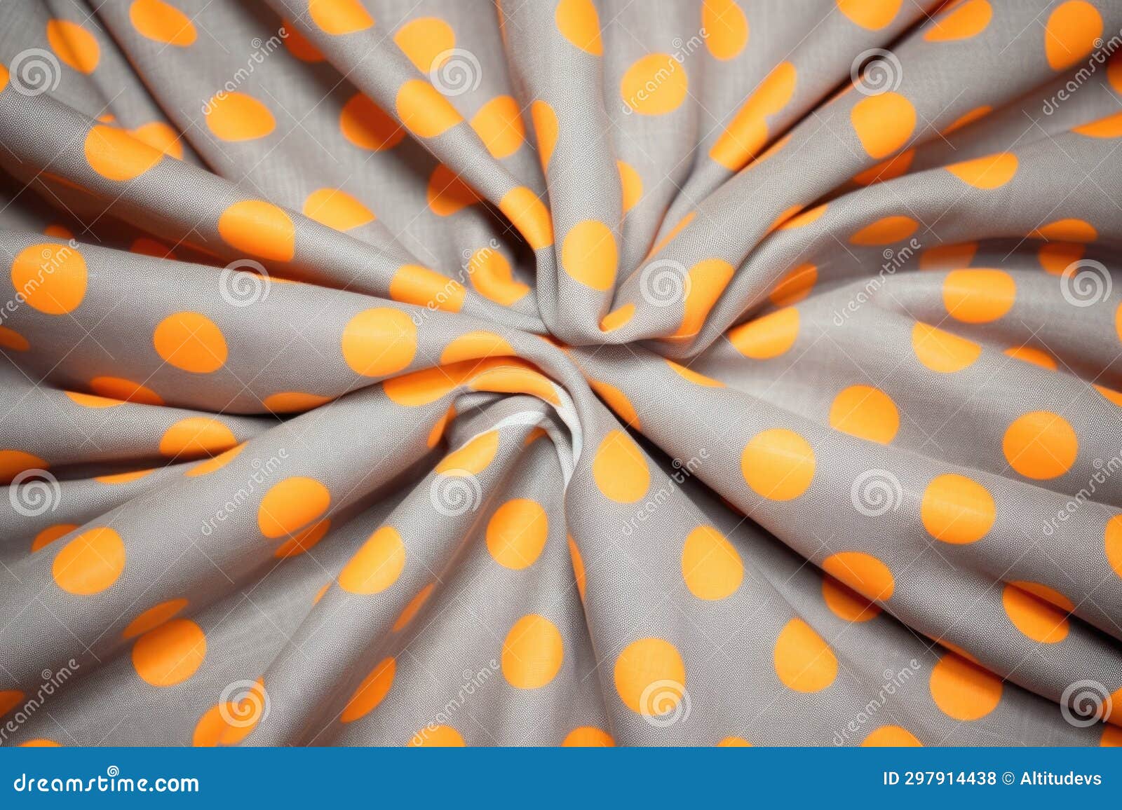 Large Orange Polka Dots on a Grey Textile Stock Photo - Image of orange ...