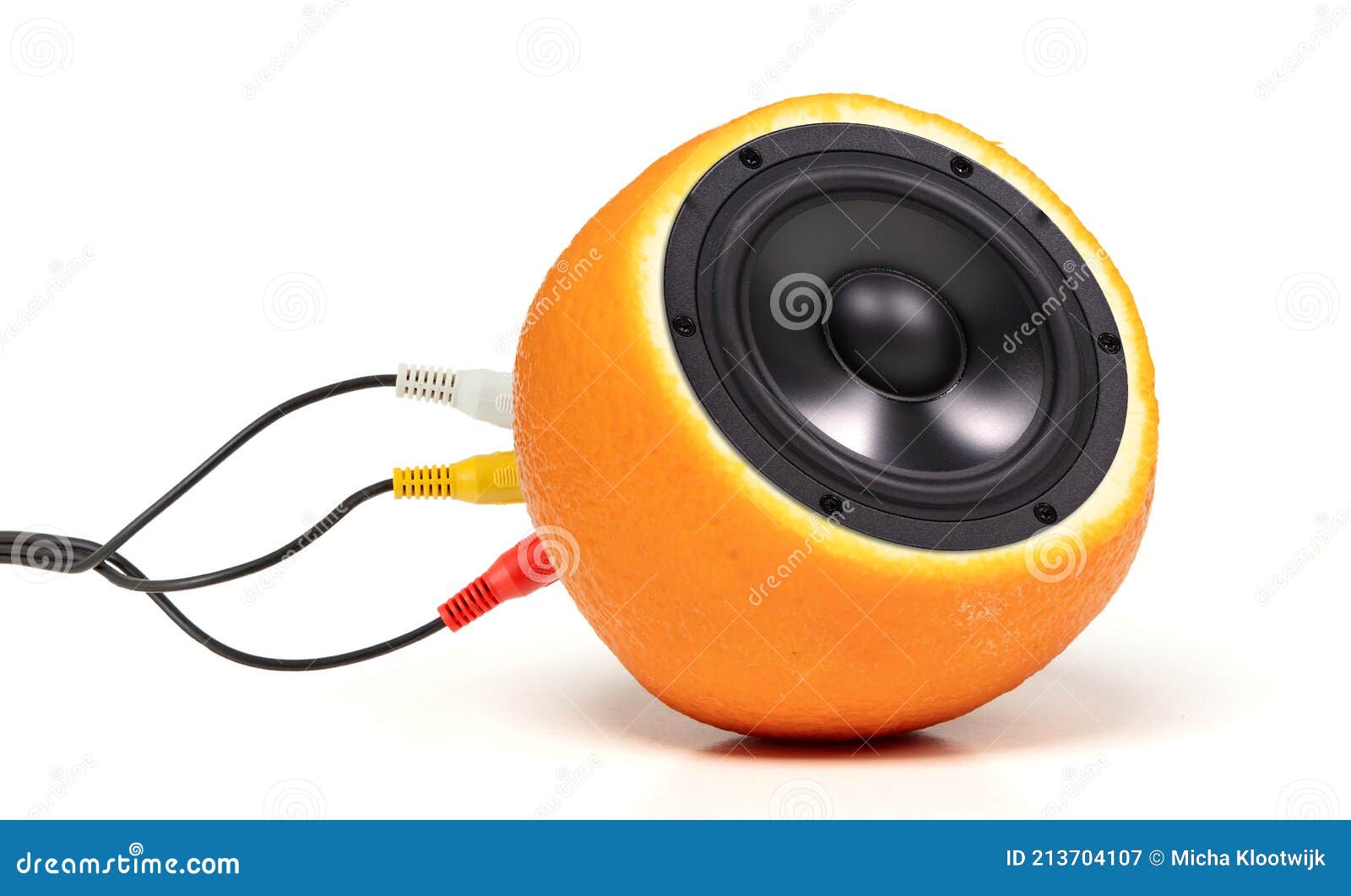Large Orange with Speaker Isolated Stock Image - Image of juice ...