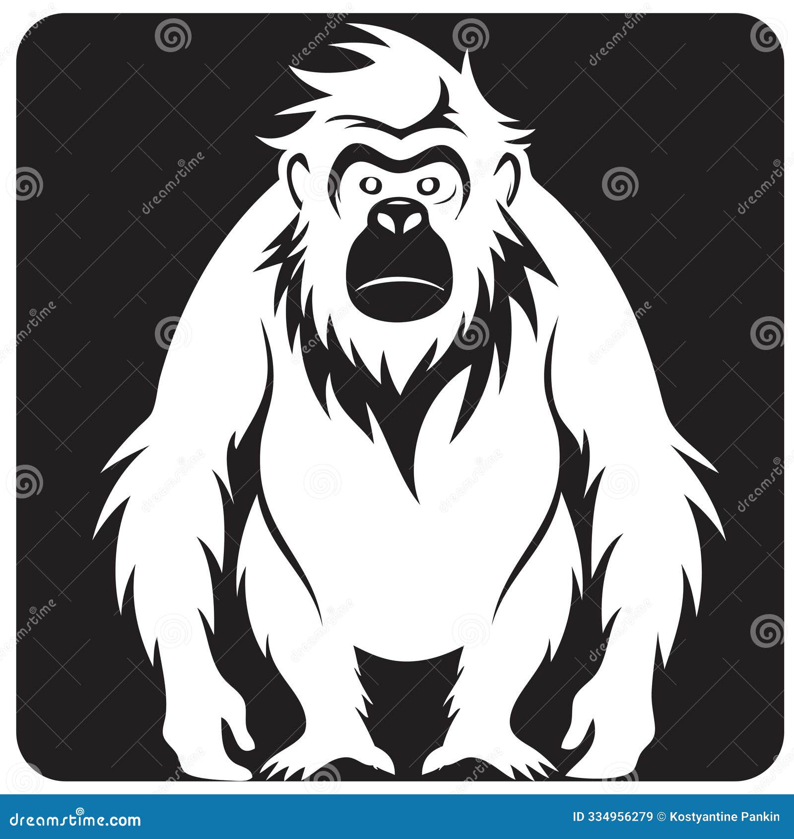 Large orangutan monkey stock illustration. Illustration of large ...