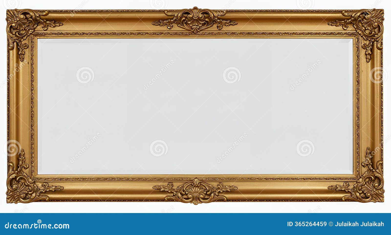 Gold Rectangular Frame. Vector Outline Thin Aesthetic Border For ...