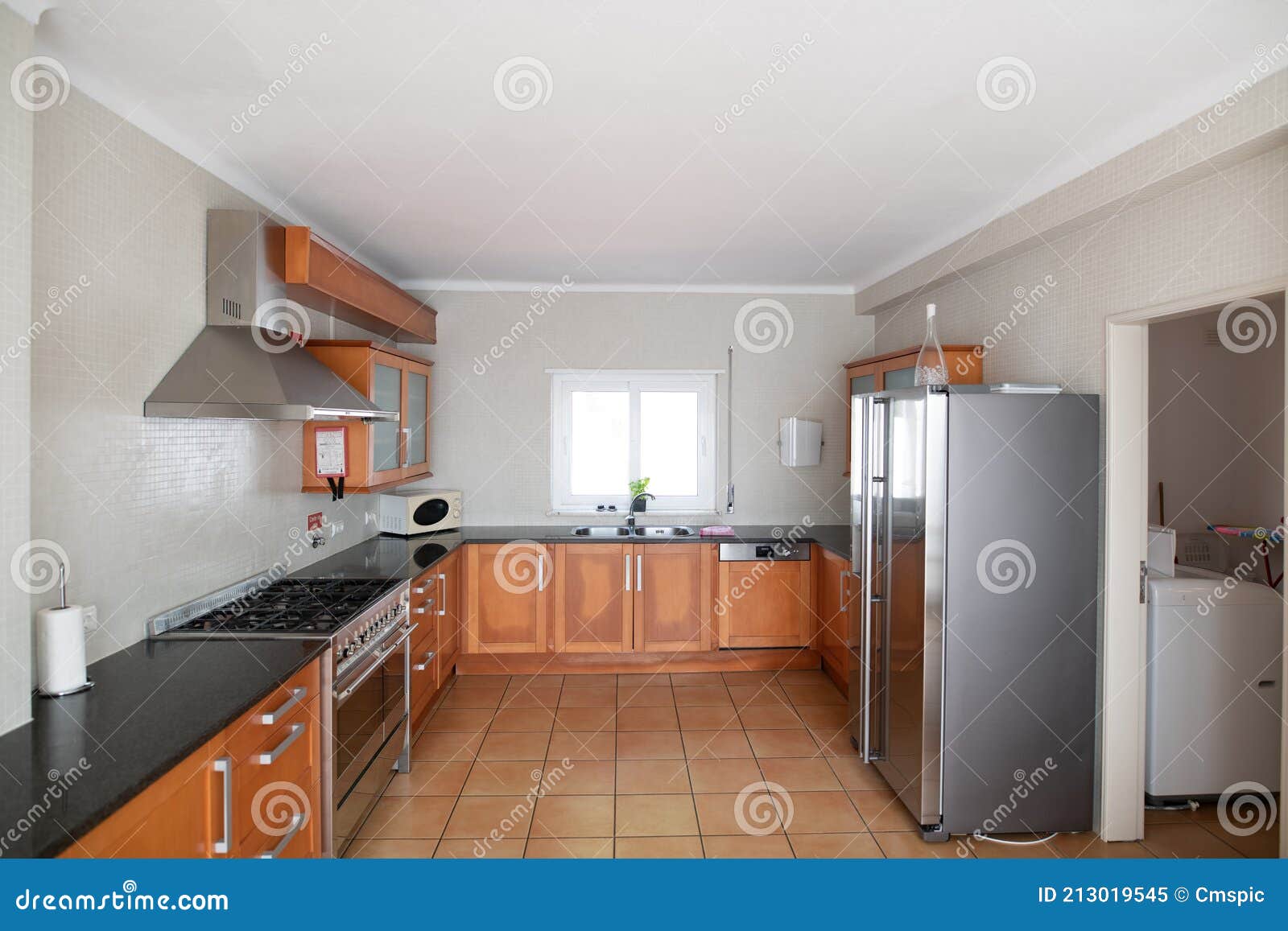 Large but outdated kitchen editorial image. Image of kitchen - 213019545