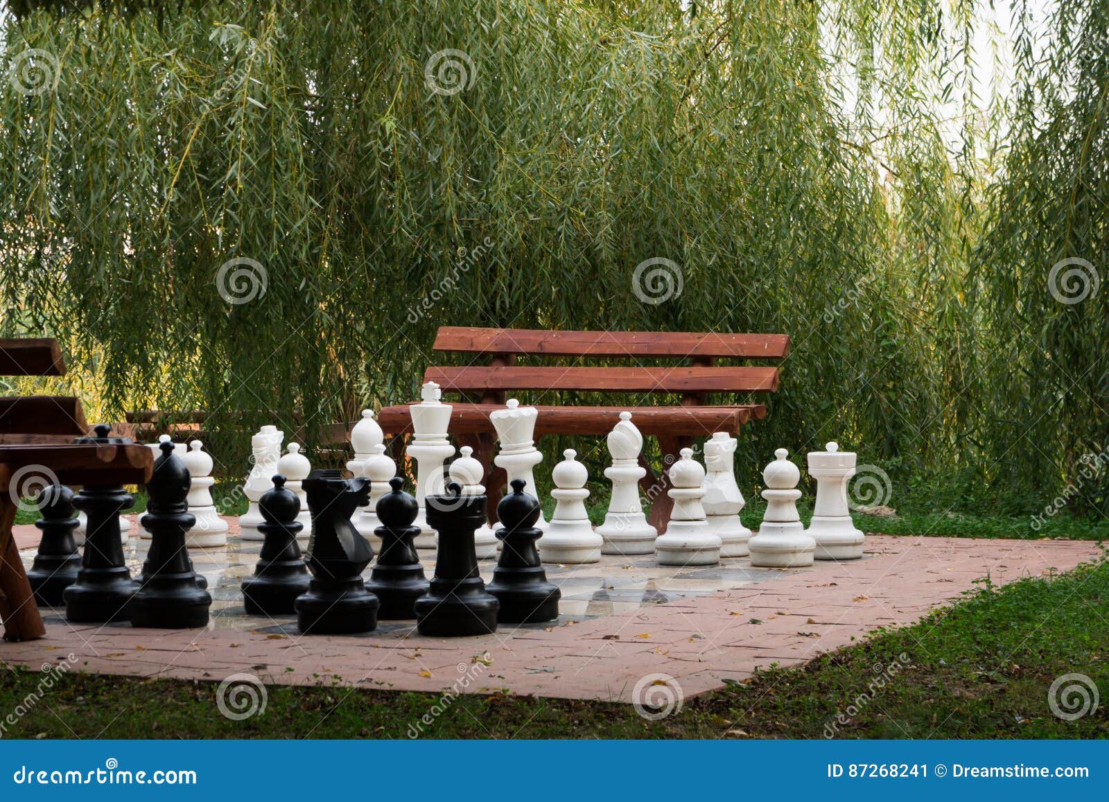 Large outdoor chess set stock image. Image of chess, play - 87268241