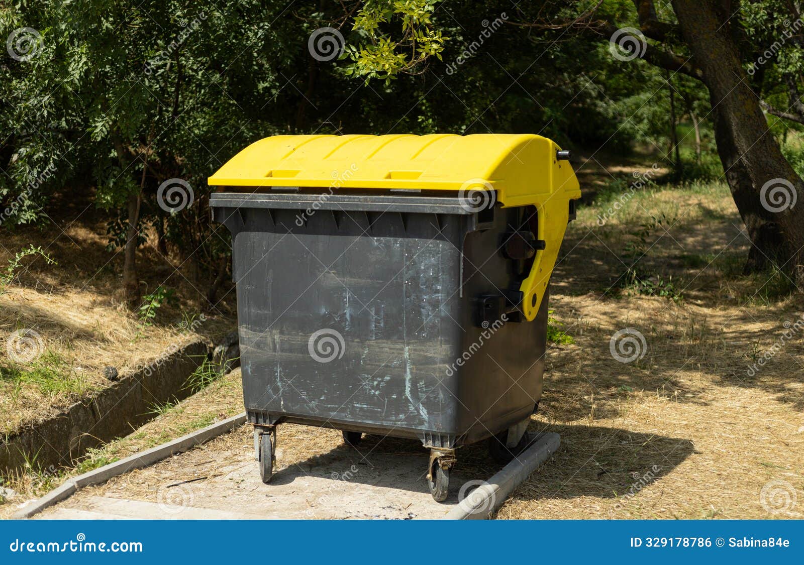 Large Outdoor Garbage Container Stock Photo - Image of litter, paseo ...