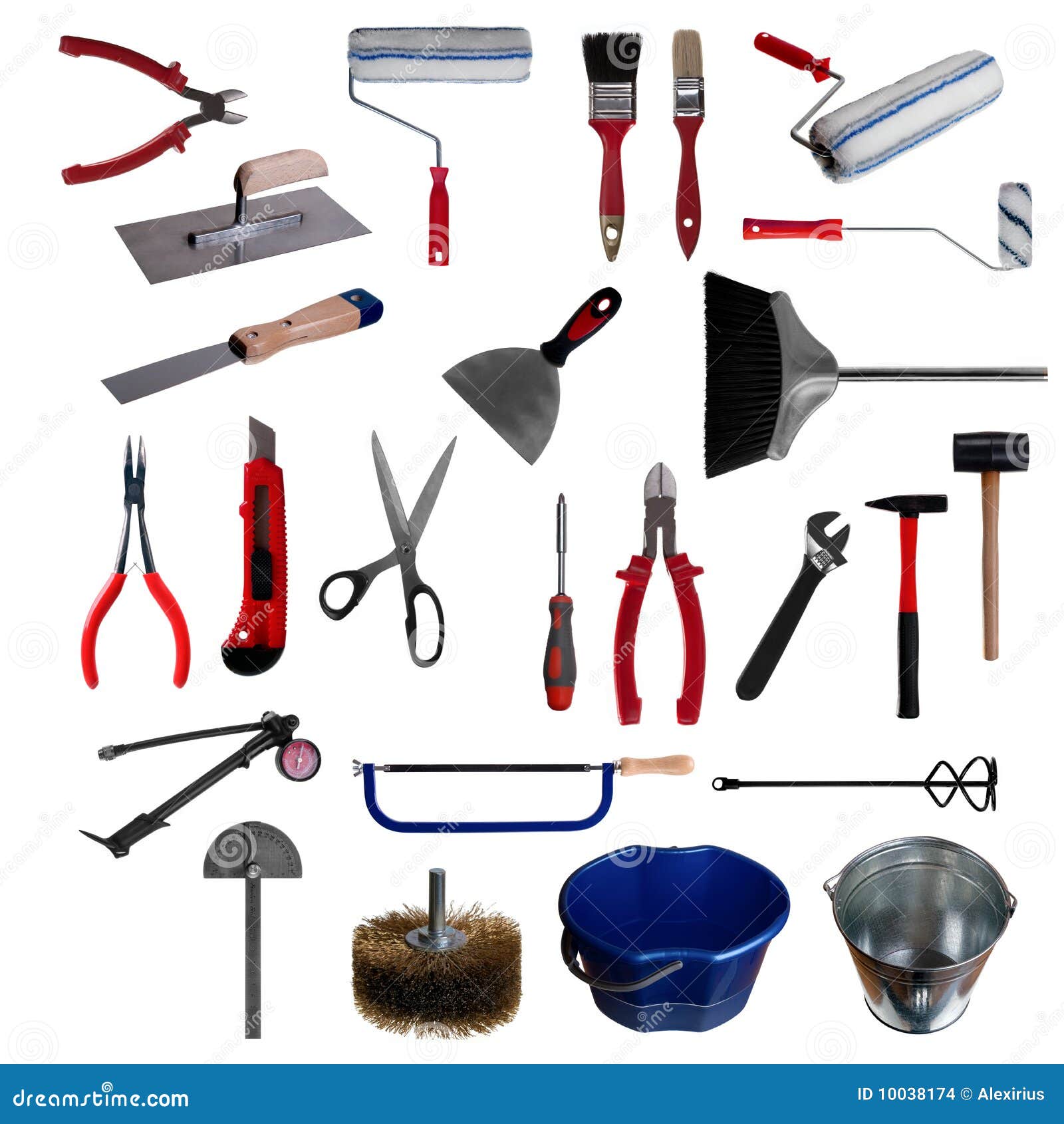 Large Page of Tools on White Background Stock Photo - Image of ...