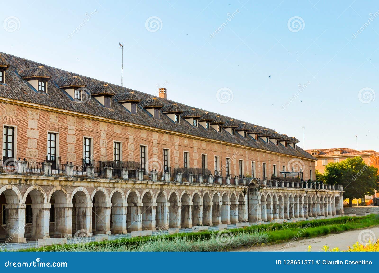 Large Palatial Building in a Garden of Aranjuez, Spain. Stock Image ...