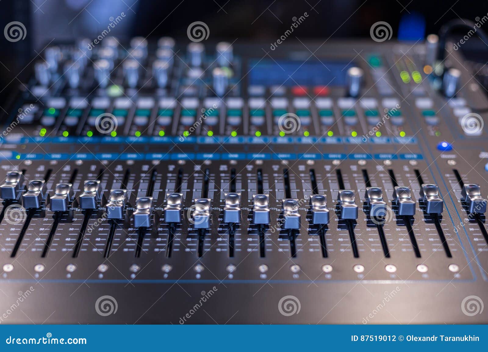Large Panel of the Stage Controller with Screens Stock Photo - Image of ...