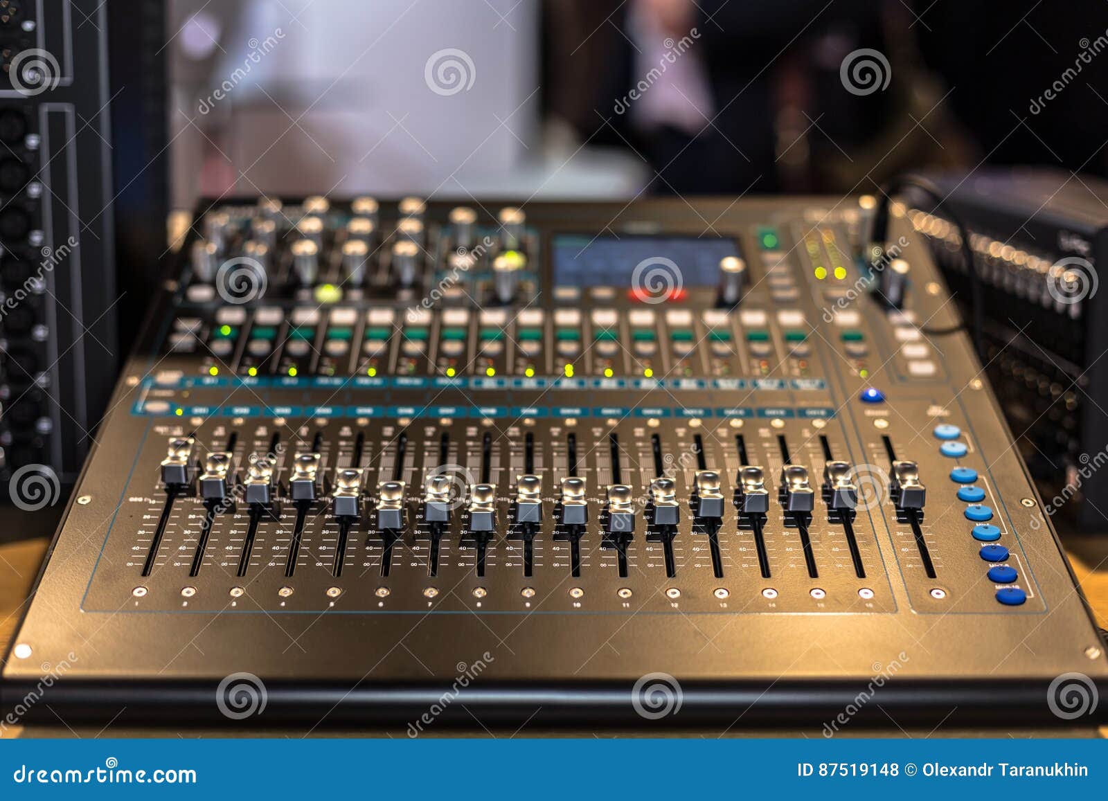 Large Panel of the Stage Controller with Screens Stock Photo - Image of ...