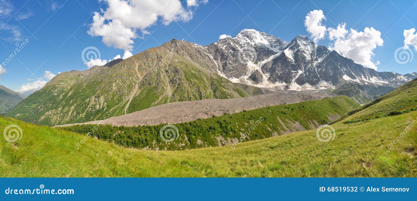 Large Panorama of the Greater Caucasus Range Stock Photo - Image of ...