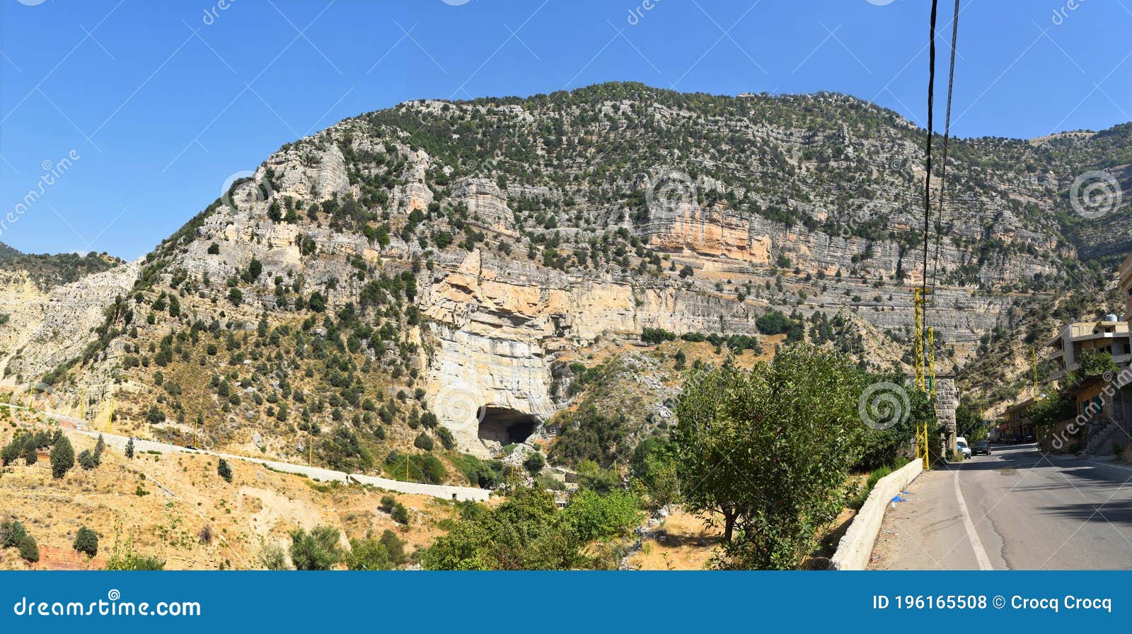 Large Panoramic View of the Village of Afqa, Lebanon Stock Photo ...