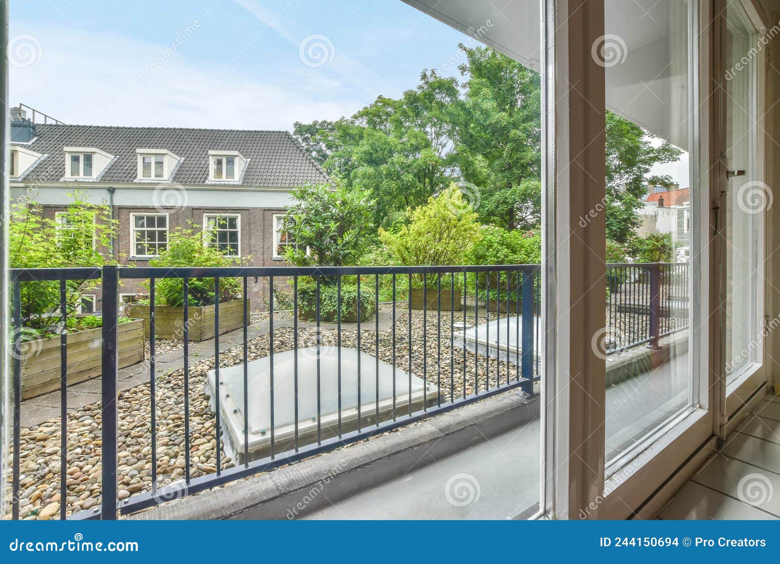 Panoramic Window Overlooking the Street Stock Photo - Image of concrete ...