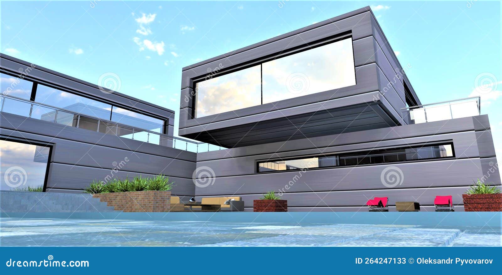 A Large Panoramic Window on the Second Floor of a Private House ...