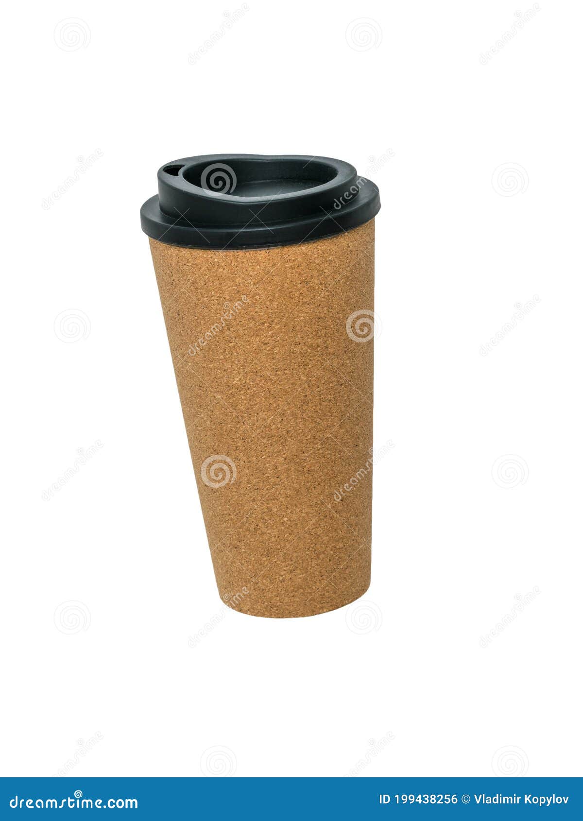 Large Paper Cup of Coffee Isolated on a White Background. Stock Photo ...