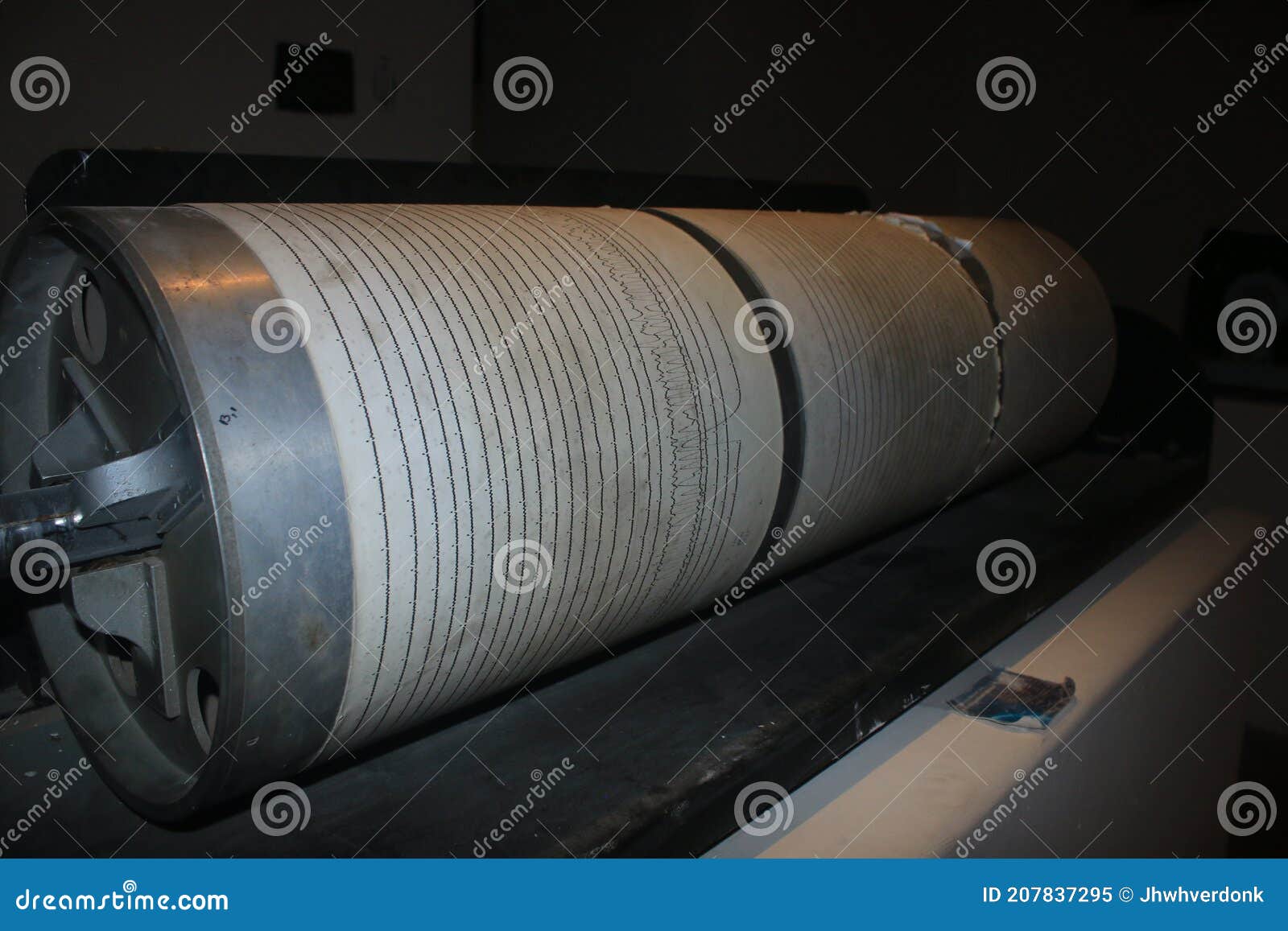 Large Paper Rolls To Write Down Any Seismic Activities Stock Image ...