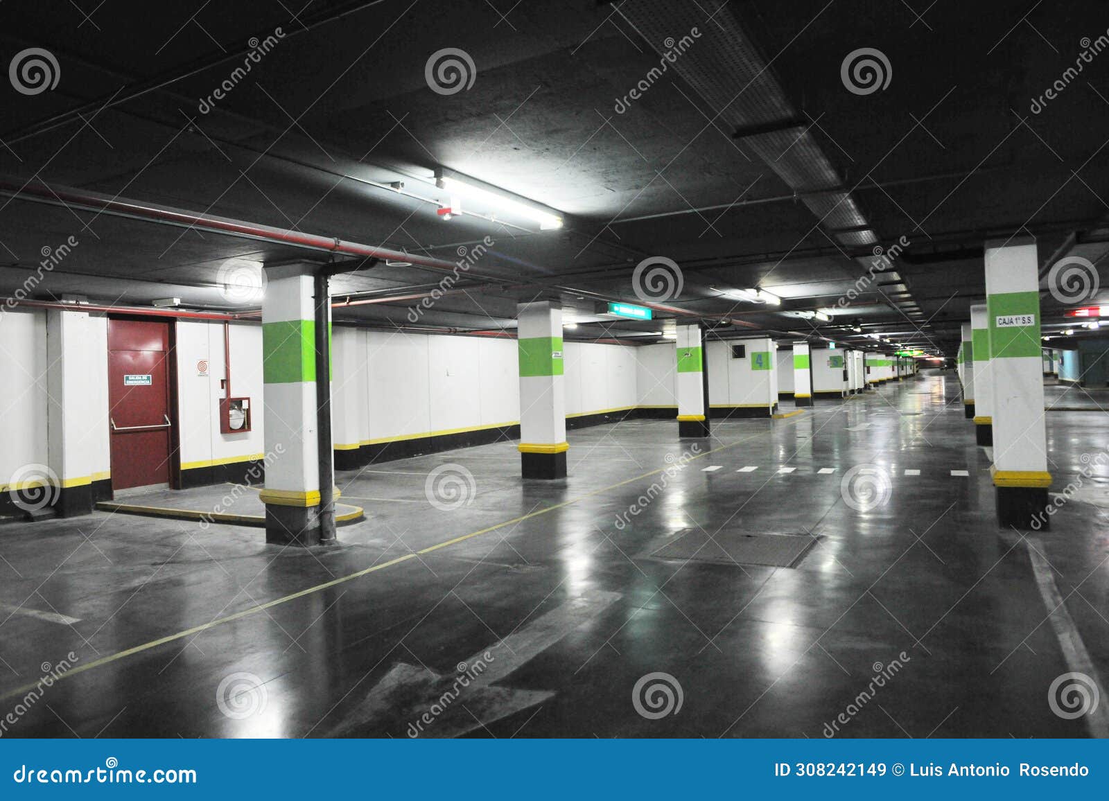 Large Parking Lot with Garage Number for Residents in a Multi-storey ...