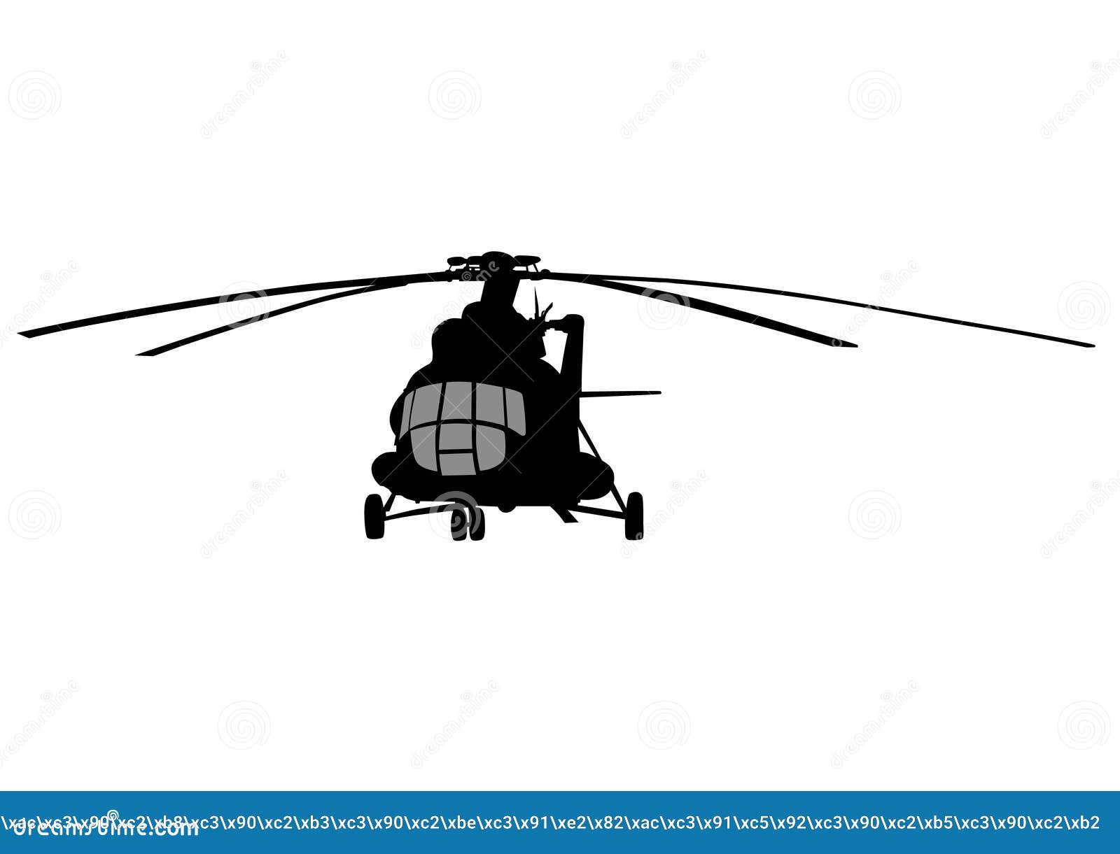 Passenger Helicopter Front View Icon, Simple Style Vector Illustration ...