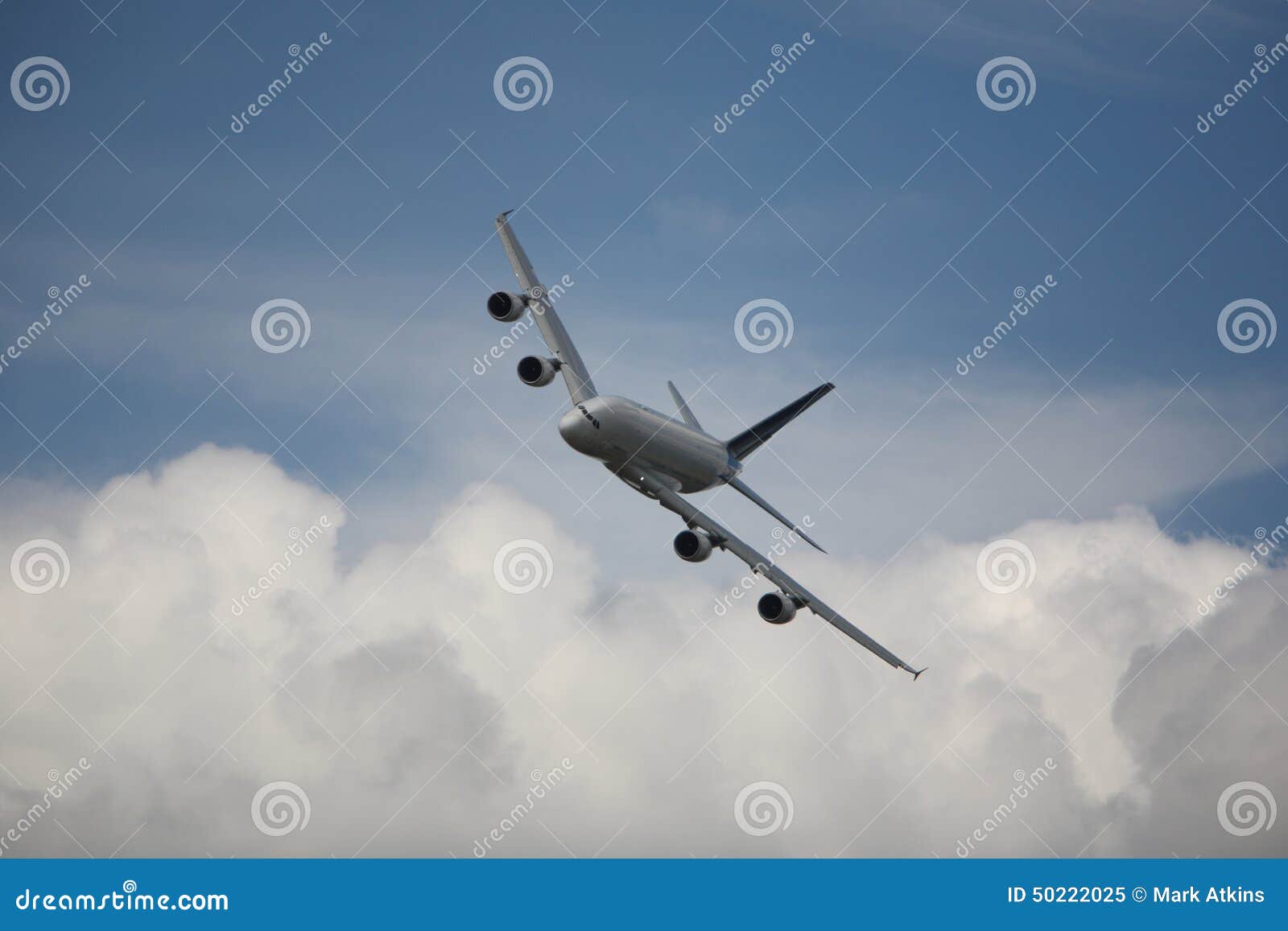 Large Passenger Jet Banking Stock Image - Image of passenger ...