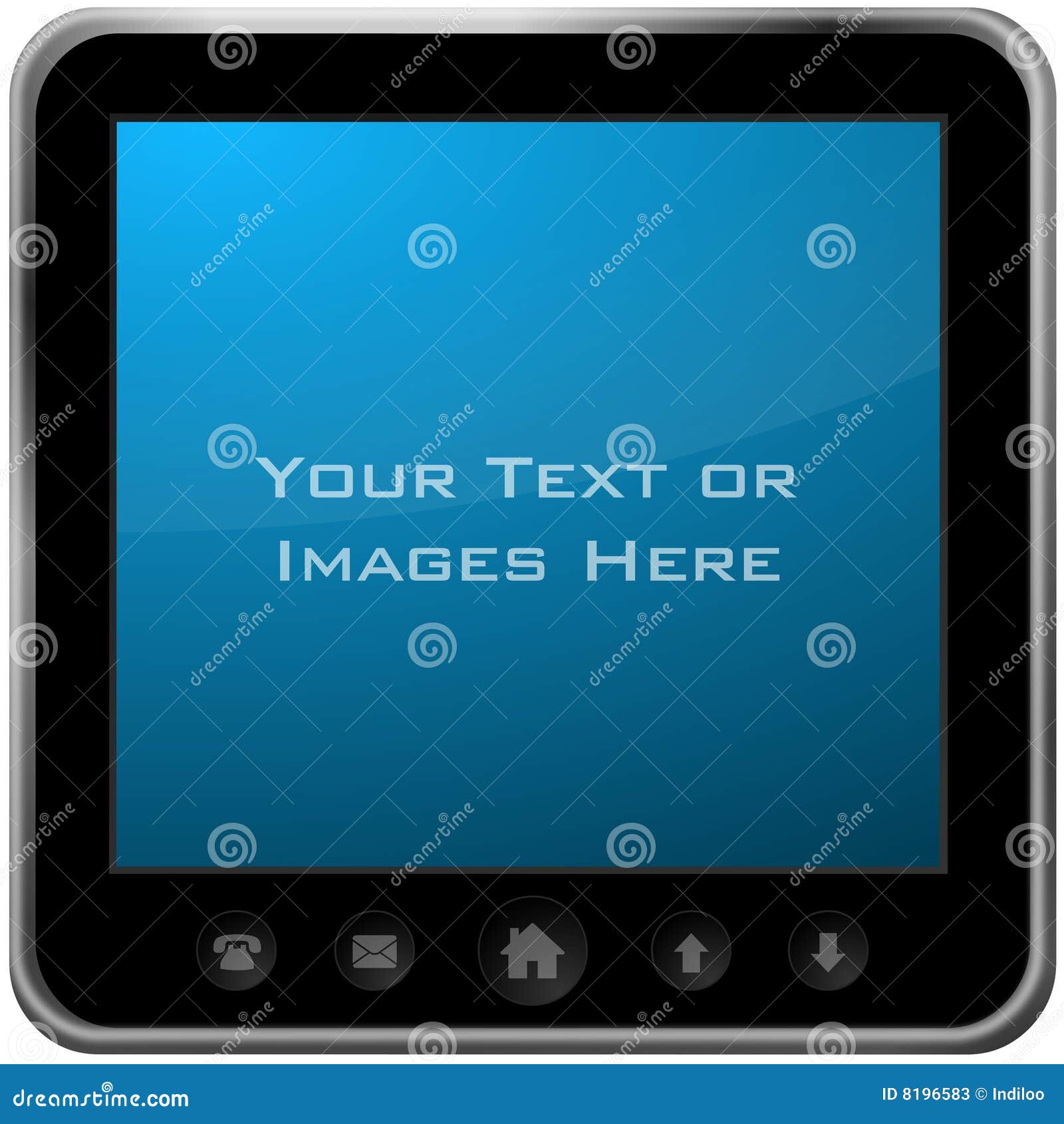 Large PDA screen stock illustration. Illustration of bluish - 8196583