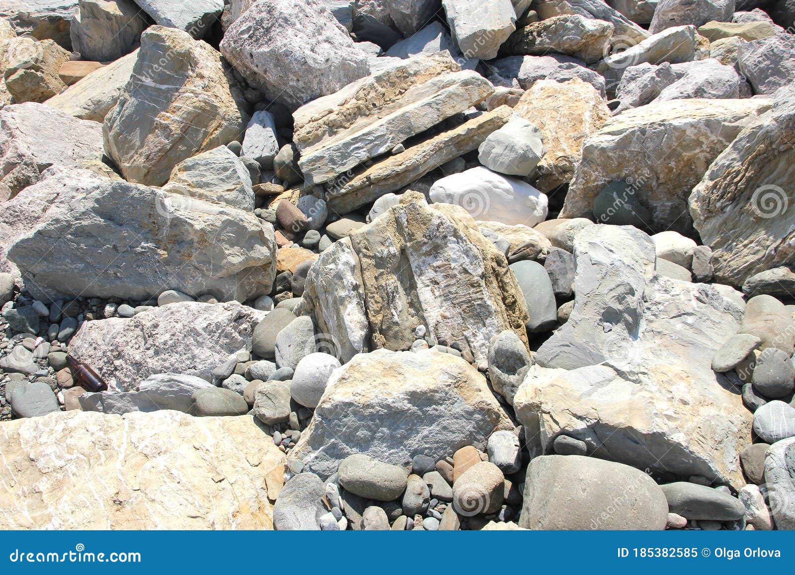 Large Pebbles Under the Water Surface Photo Background Summer Sea Stock ...