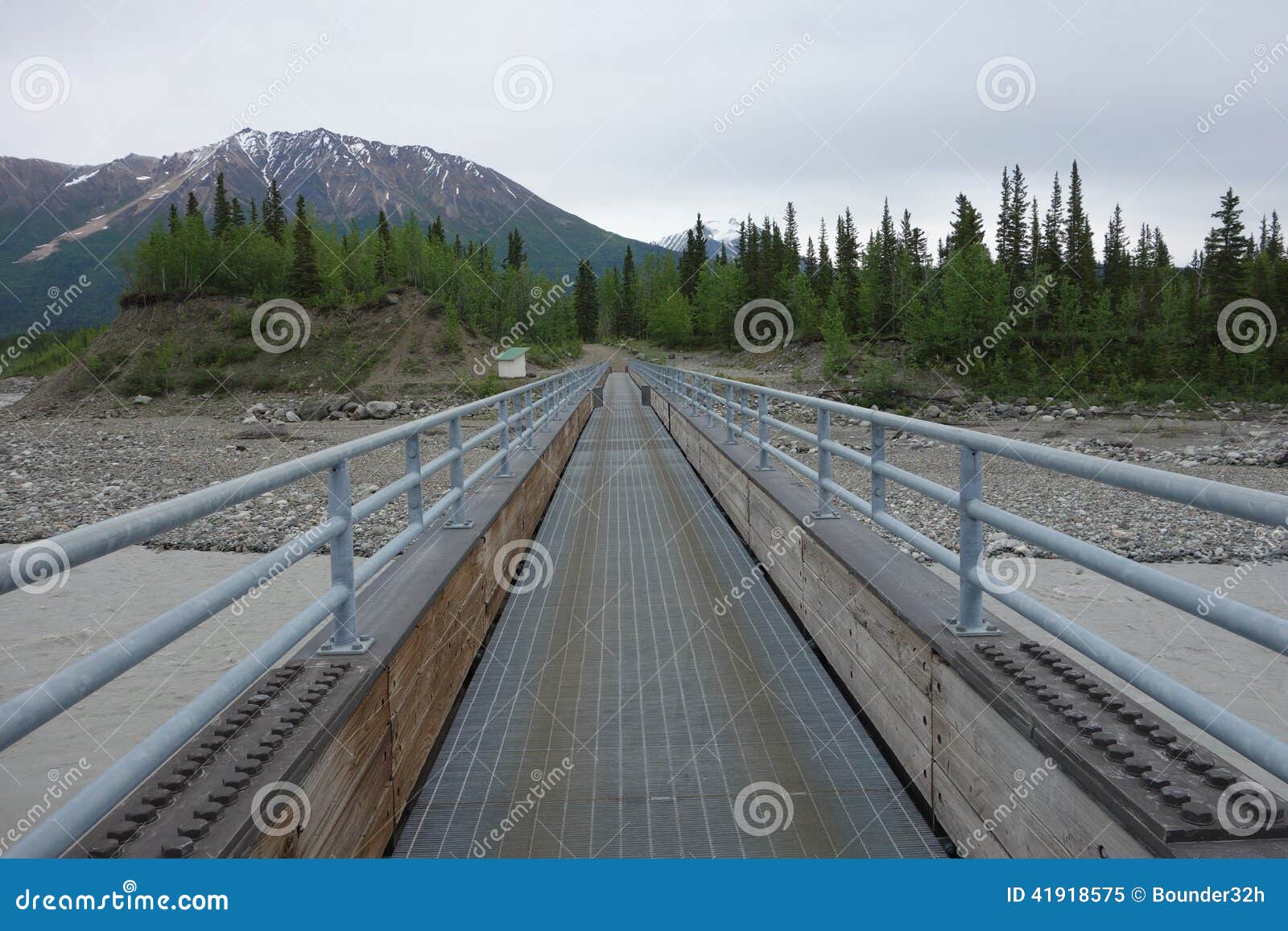 Alaskan Pedestrian Bridge Royalty-Free Stock Photography ...