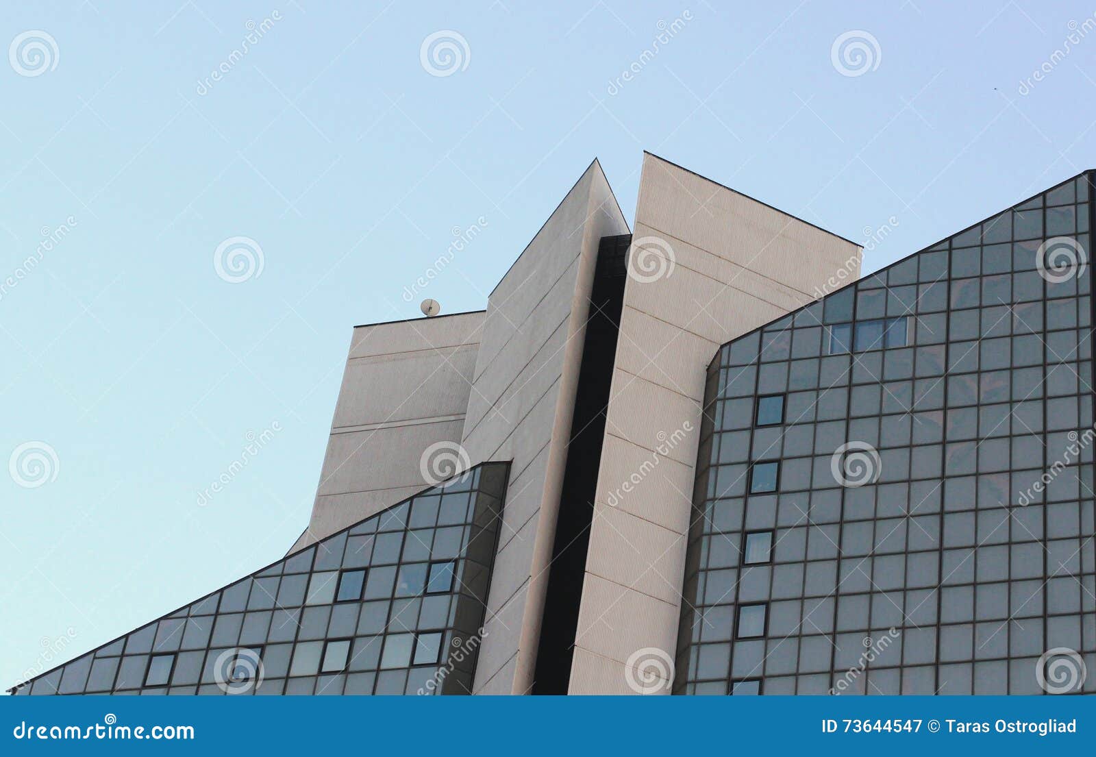 Large Perspective Triangle Building Stock Image - Image of downtown ...