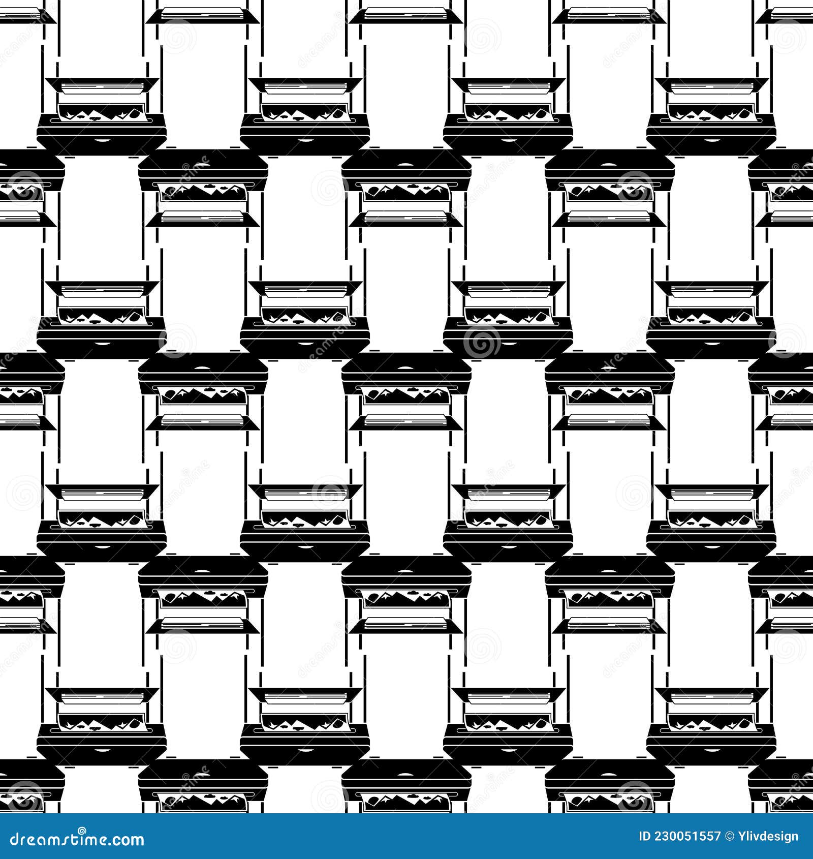 Large Photo Printer Pattern Seamless Vector Stock Vector - Illustration ...