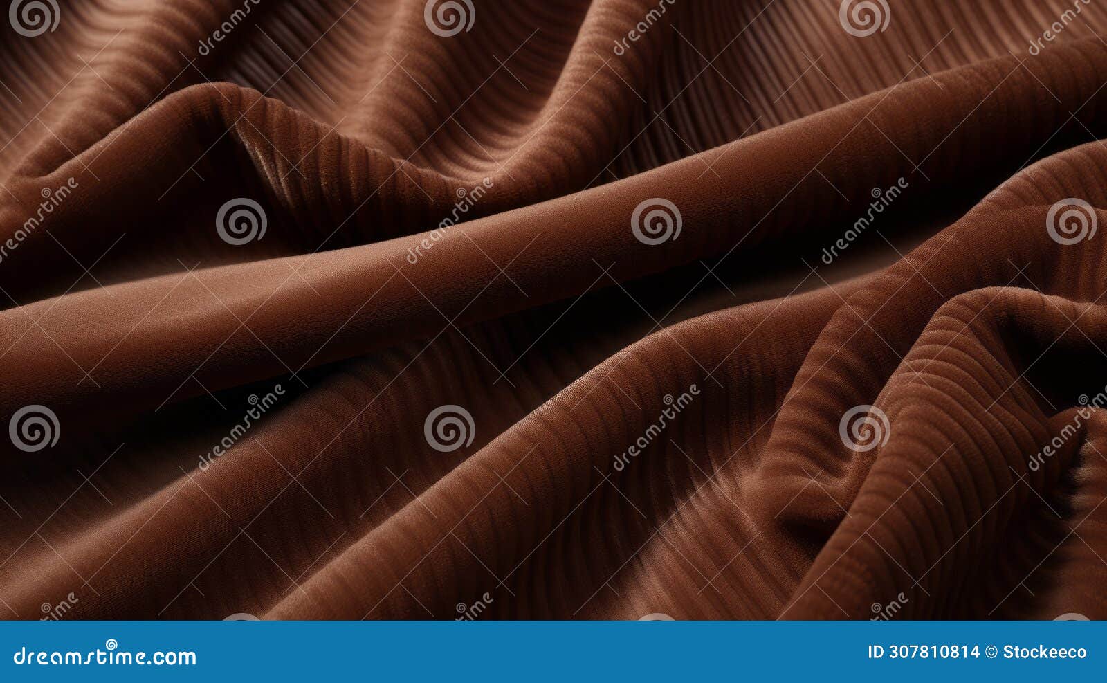 Sculptural Precision: Velvet Textile on Dark Brown Background Stock ...