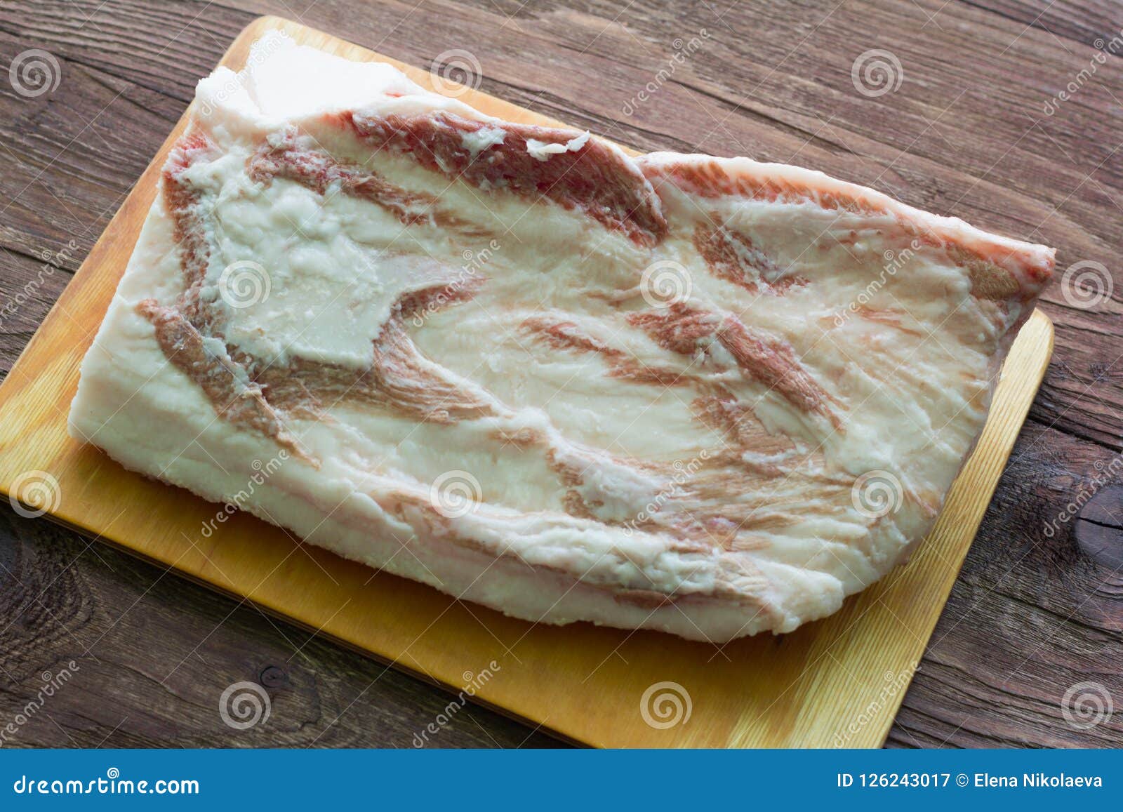 A Large Piece of Fresh Pork Fat Stock Image - Image of bacon, food ...
