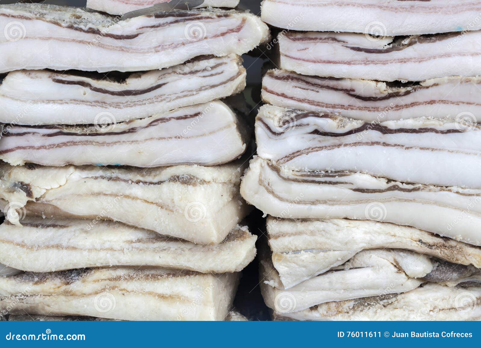 Large Pieces of Iberian Bacon. Stock Image - Image of meat, cured: 76011611