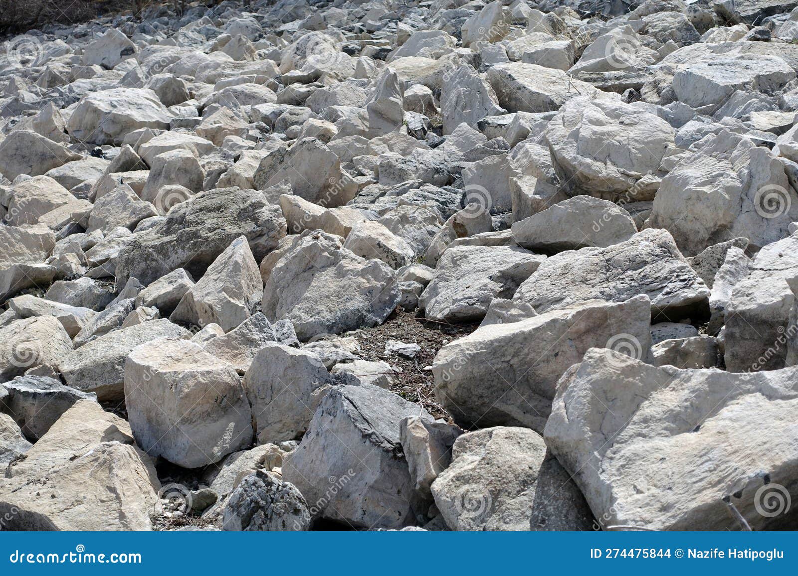 Large Pieces of Rocks Placed in Front of Ponds Stock Photo - Image of ...