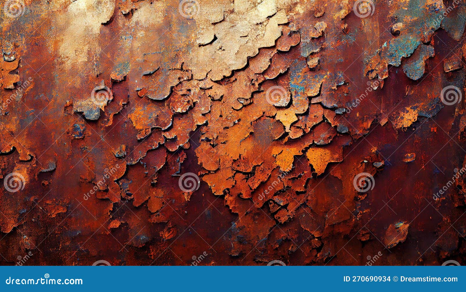 Large Pieces of Rust on Old Metal Surface. Stock Illustration ...