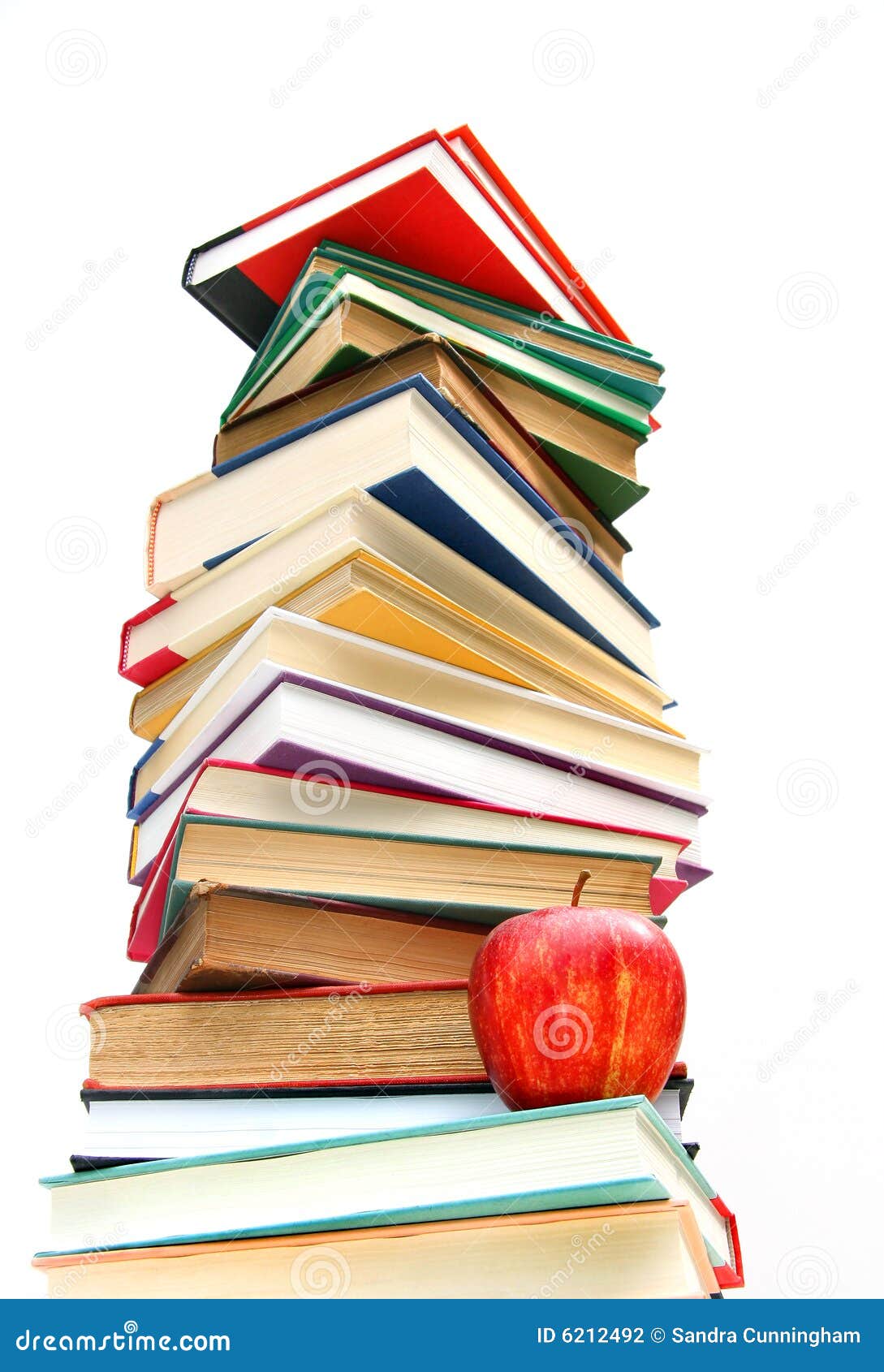 Large Pile of Books Isolated on White Stock Photo - Image of library ...